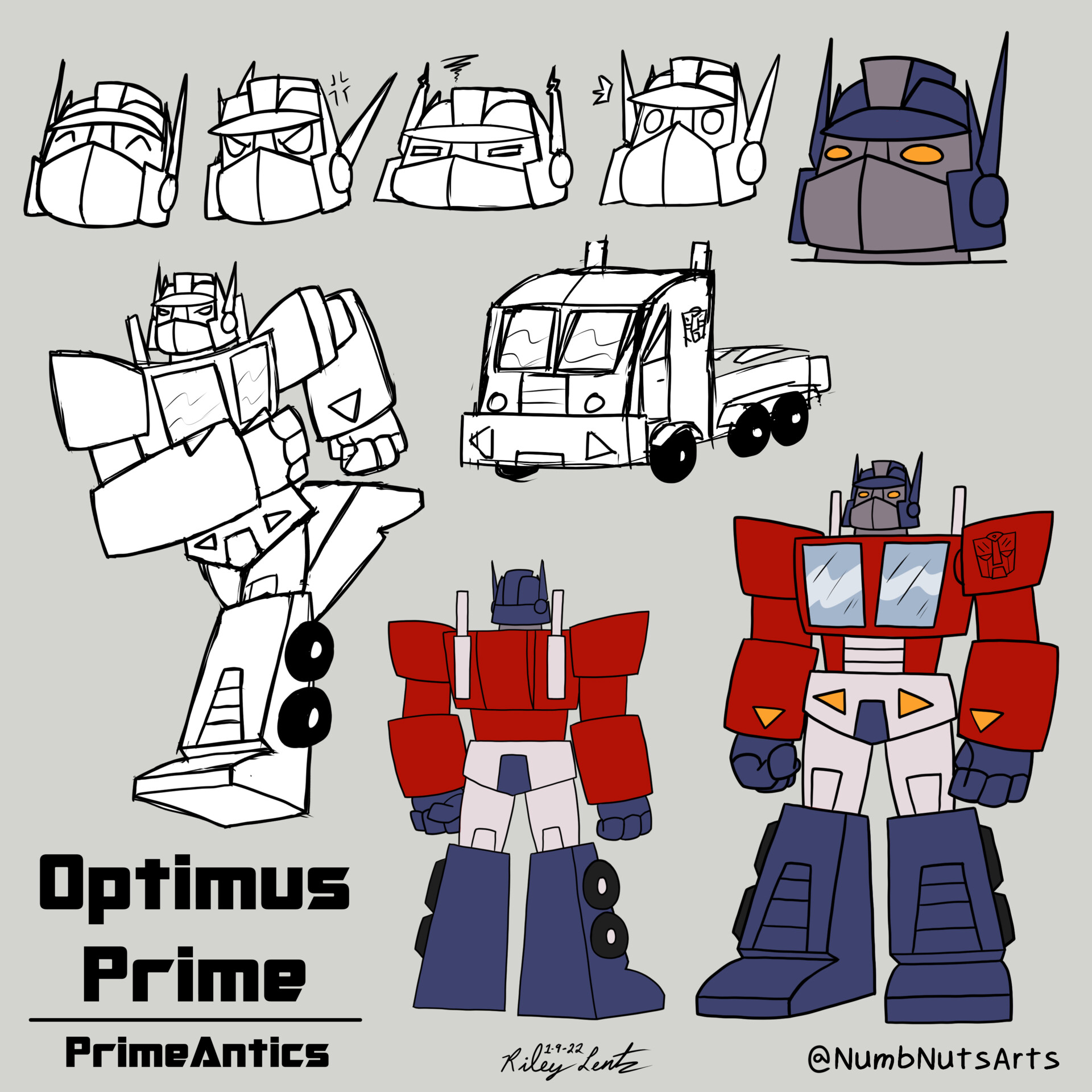 ArtStation - Optimus Prime - Prime Antics Style