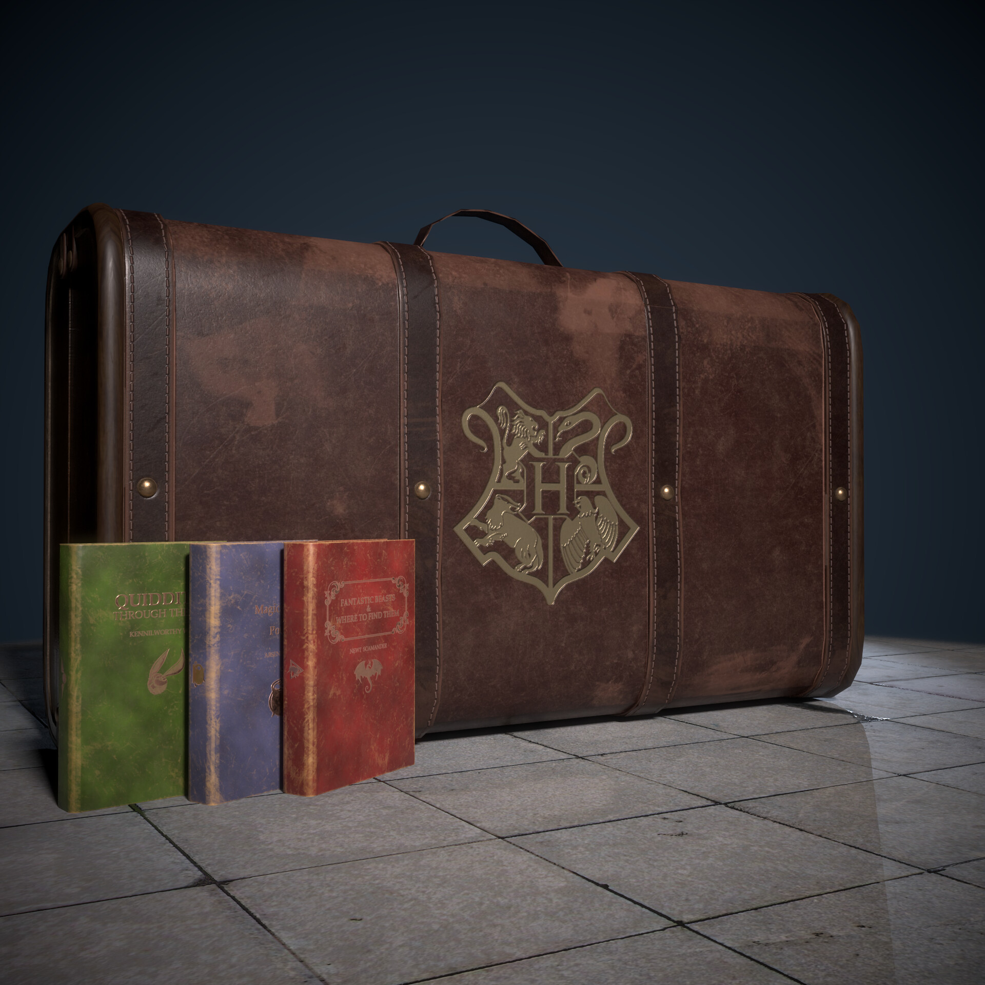 ArtStation - Hogwarts suitcase