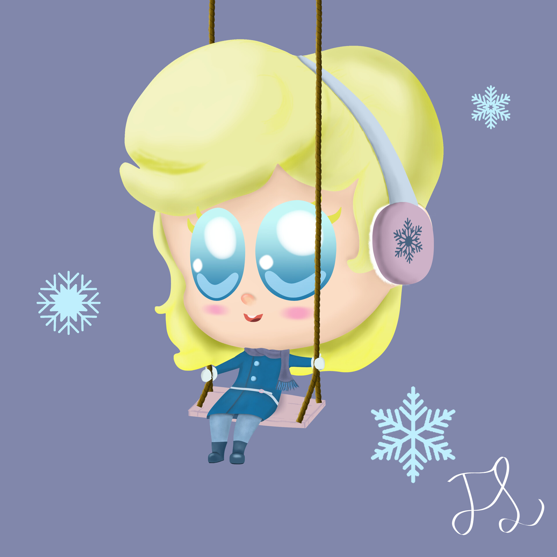 ArtStation - Eirwin, Winter Chibi Girl