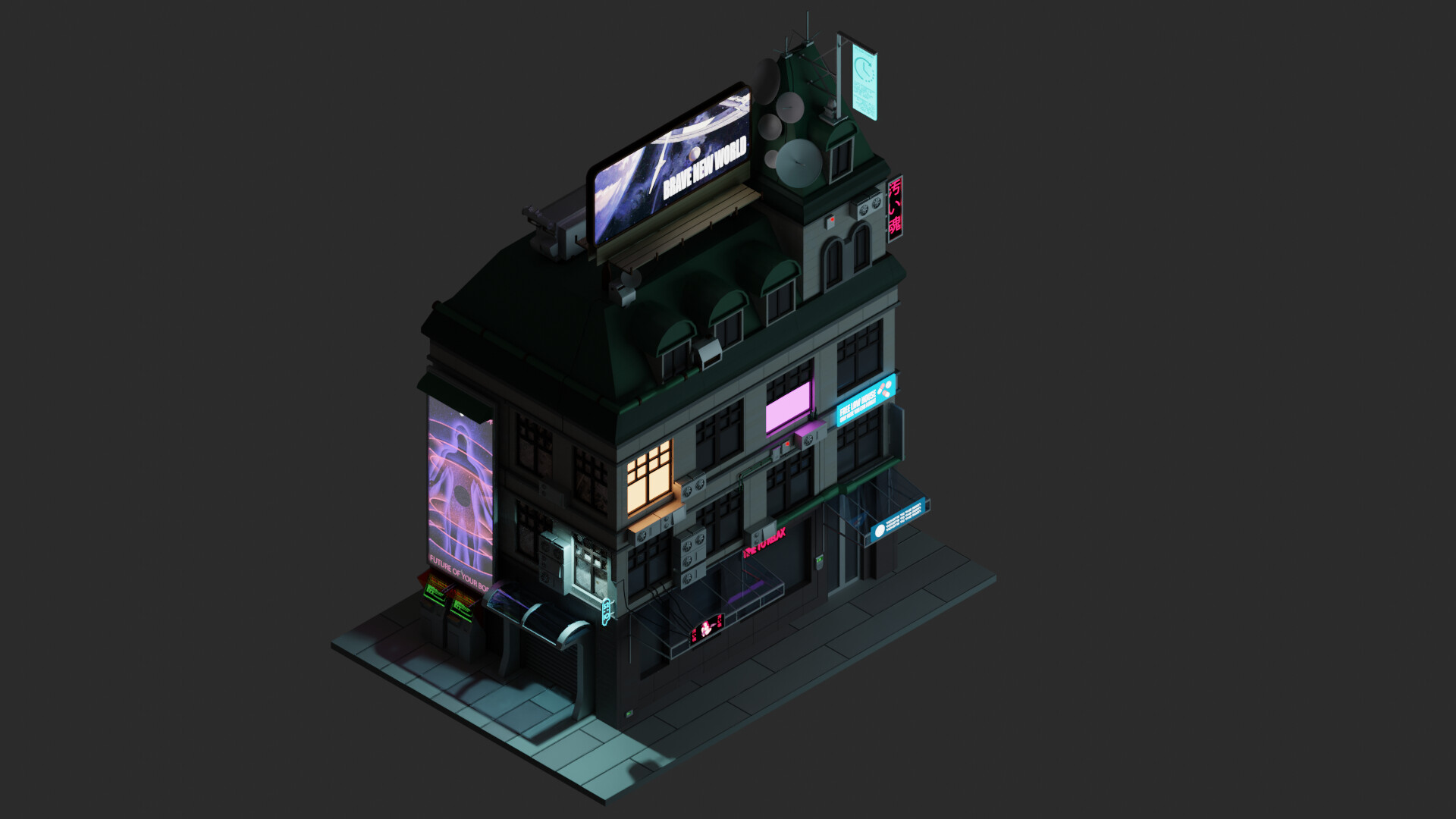 ArtStation - Cyberpunk designed house