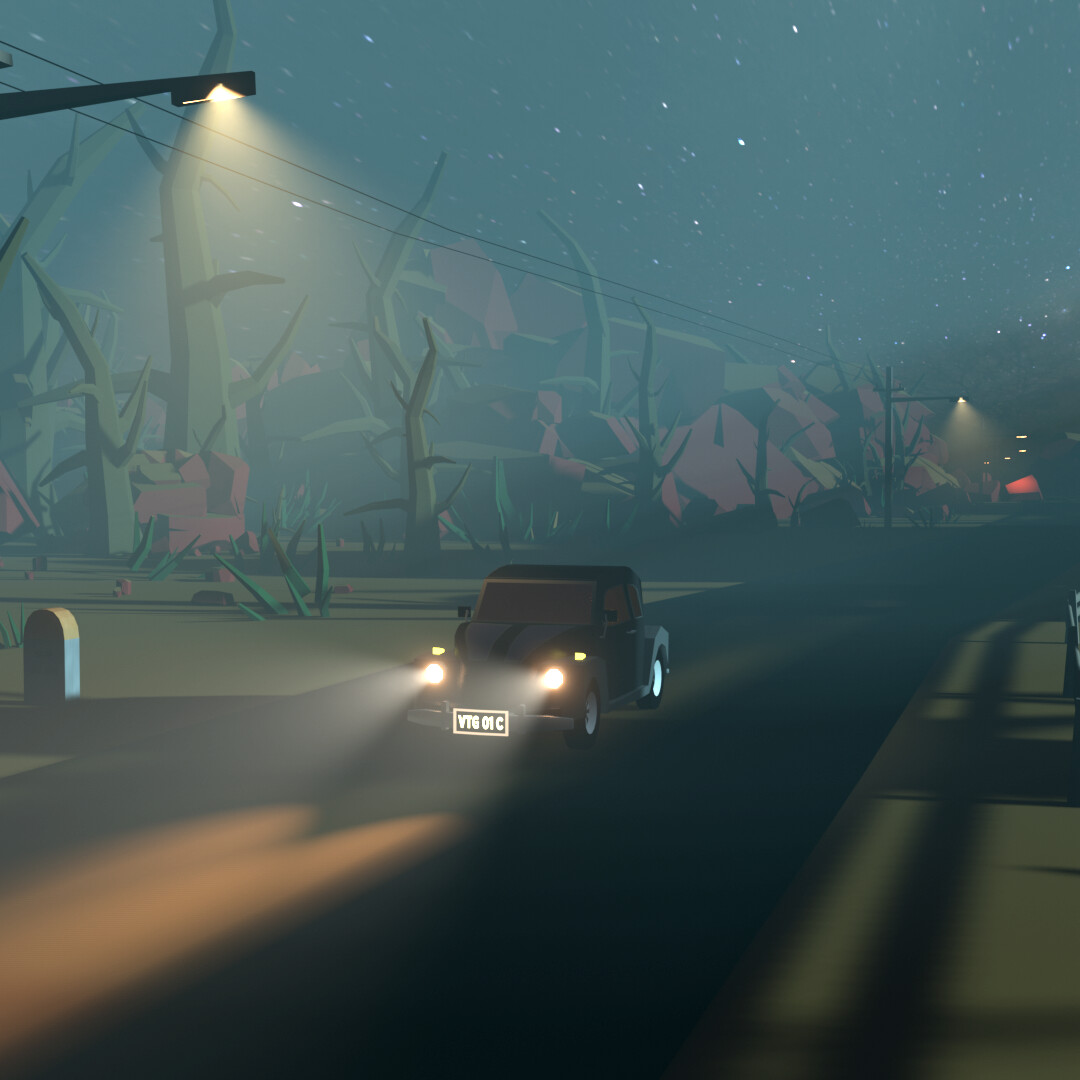 Sujit Gurung - LowPoly Car and Environment