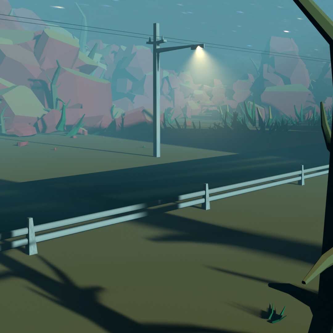 Sujit Gurung - LowPoly Car and Environment