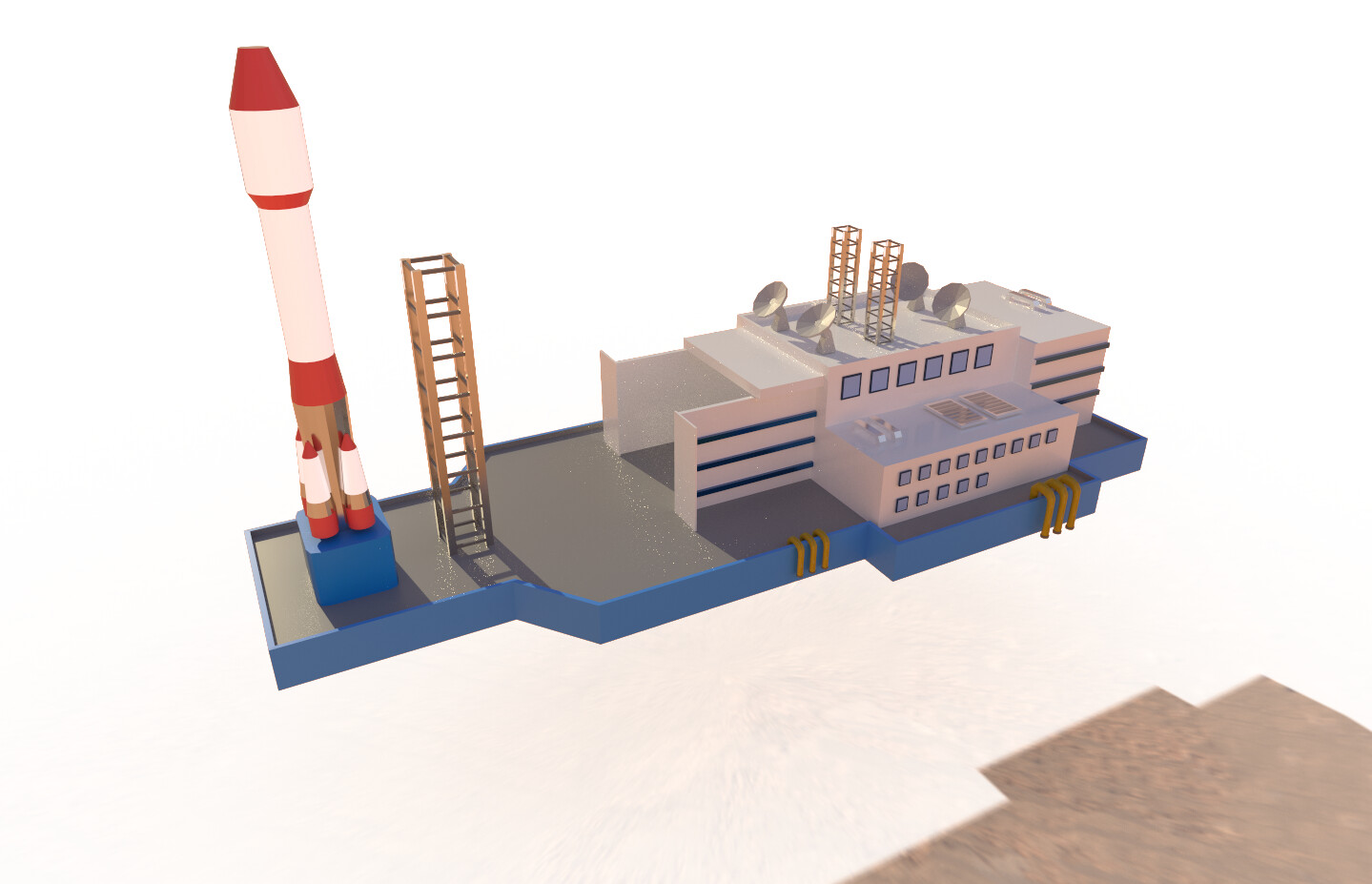 ArtStation - launch station low poly