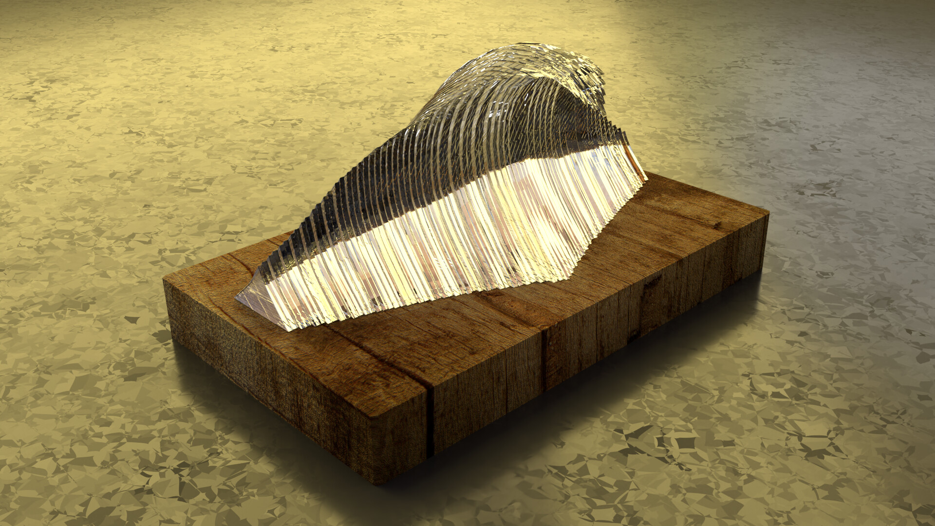 ArtStation - Glass wave lamp