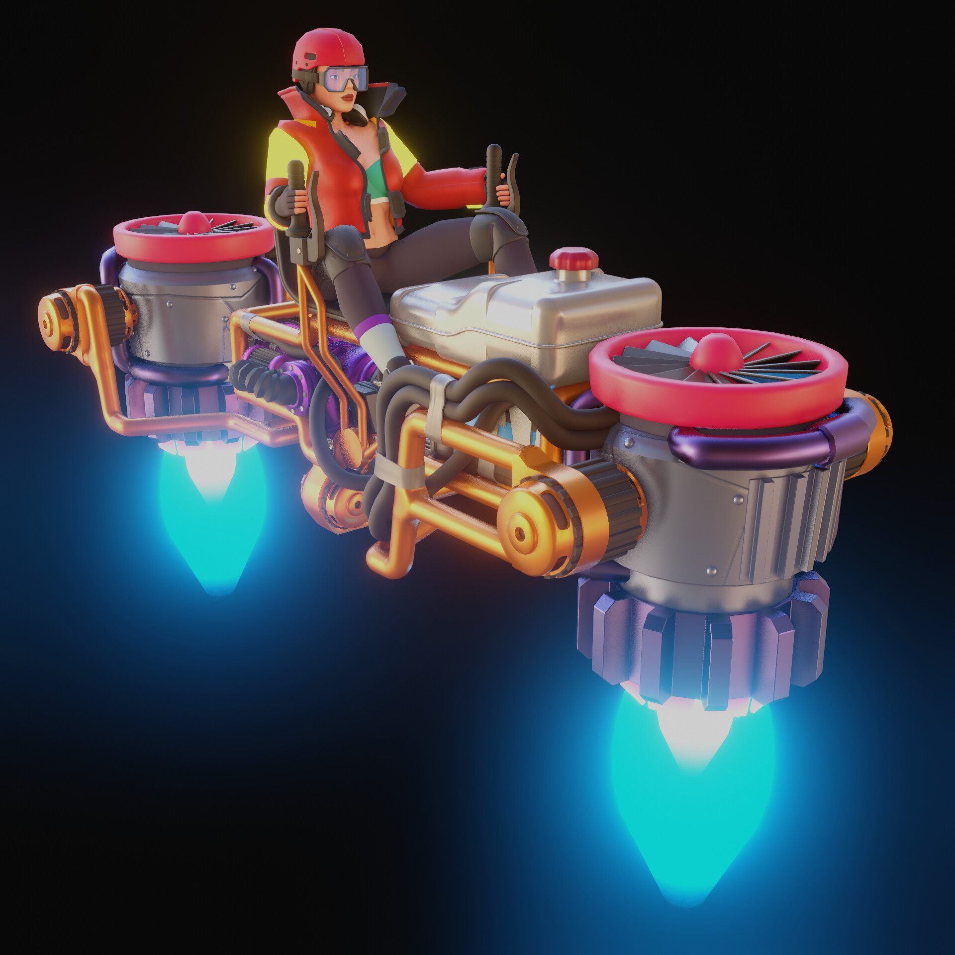 ArtStation - Turbo Engine Bike (DIY)