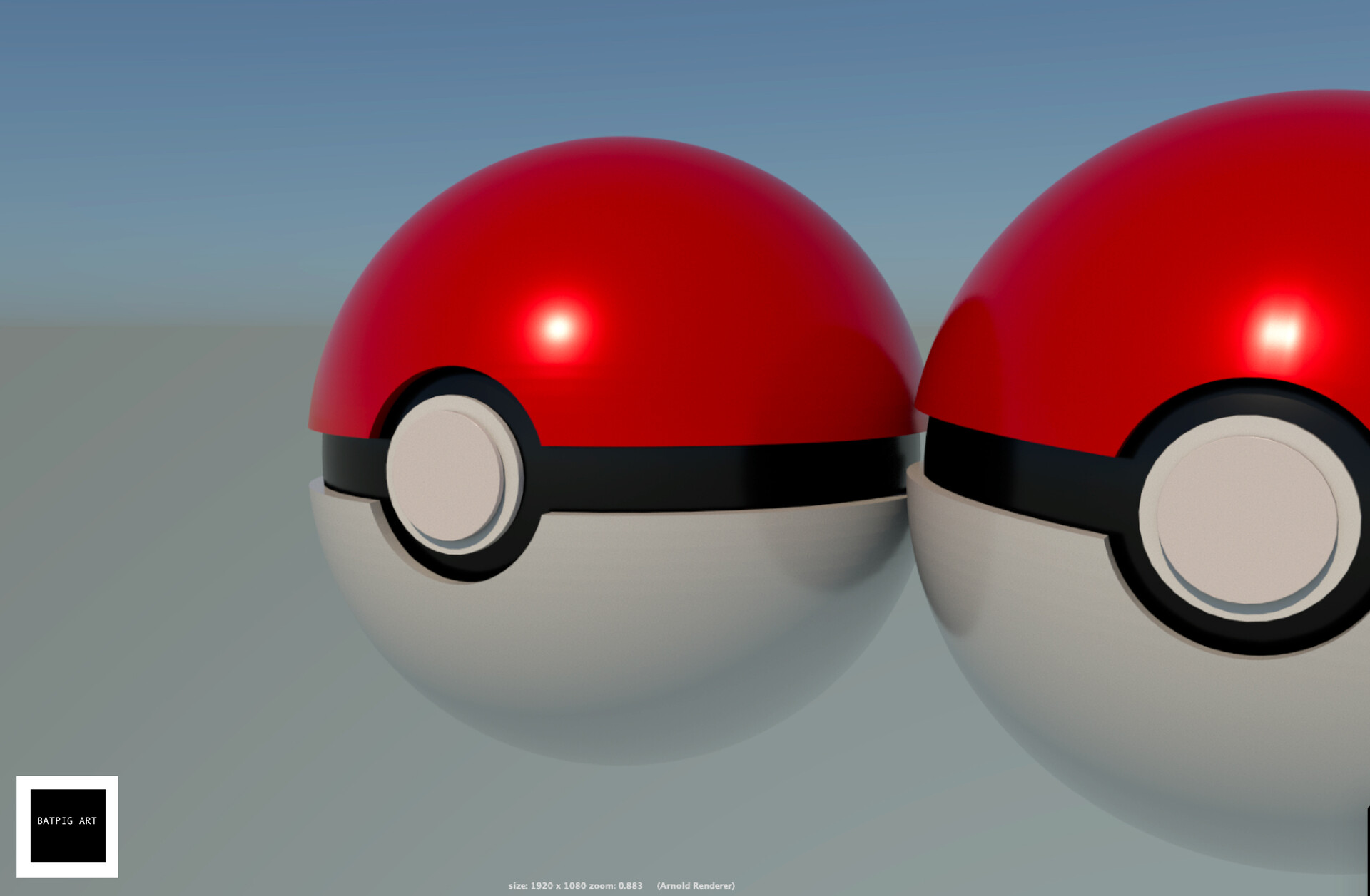 ArtStation - Pokemon Pokeball modeled in Maya and rendered in Arnold