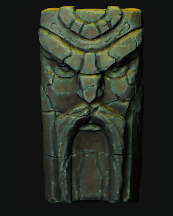 ArtStation - Stylized Head Statue_02