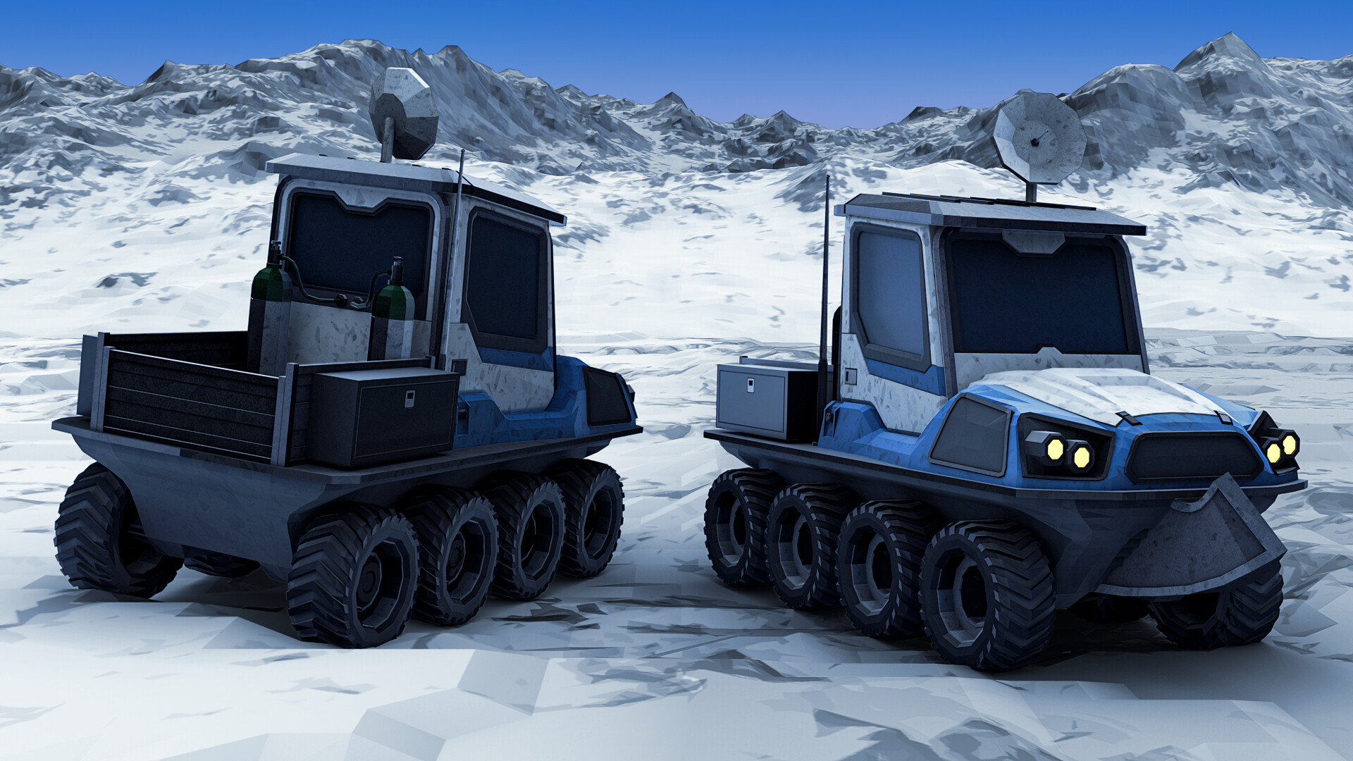 ArtStation - Low-Poly Post-Apocalyptic Arctic UTV
