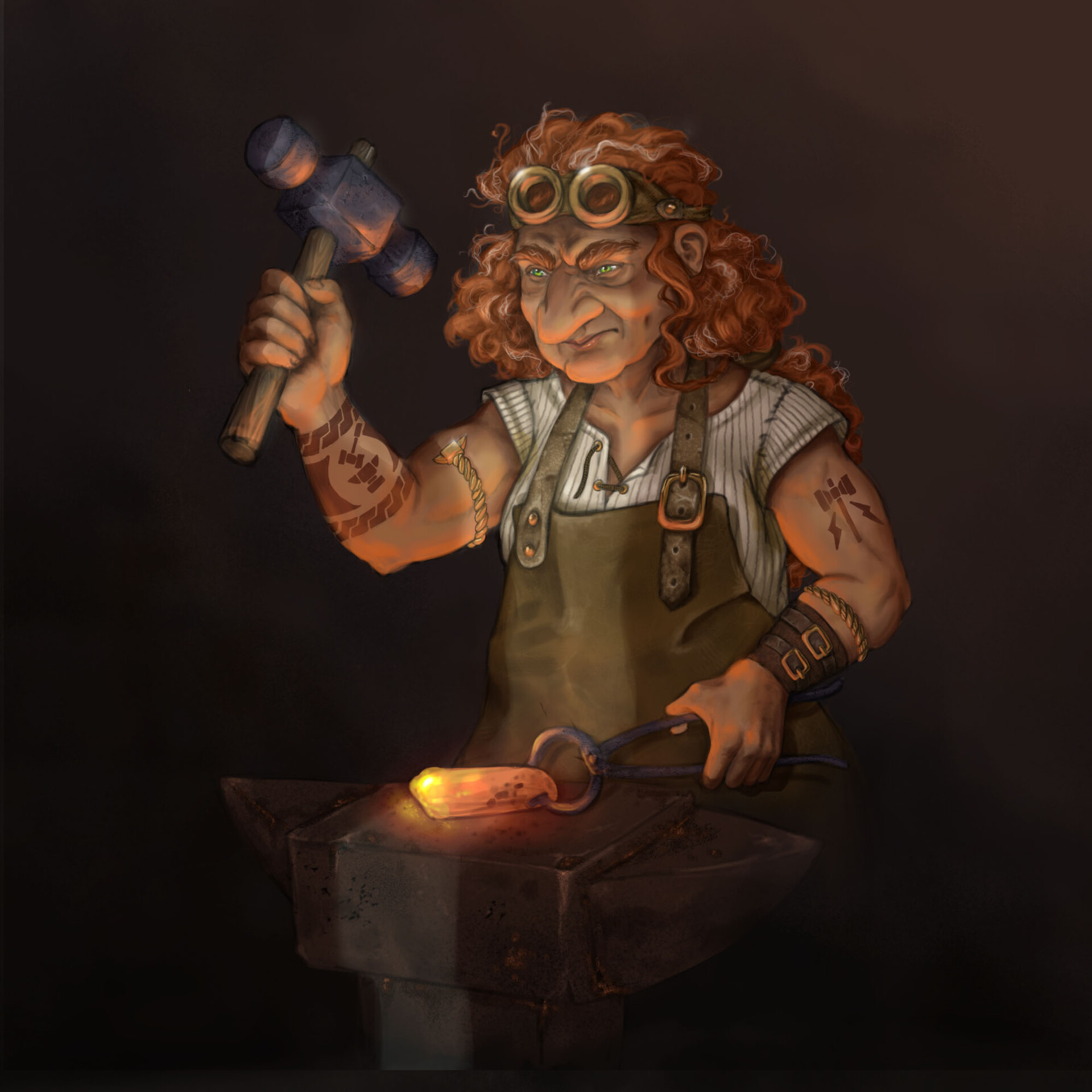 ArtStation - Female dwarf blacksmith