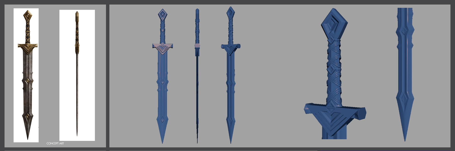 ArtStation - 3D weapon concept modeling - Sword