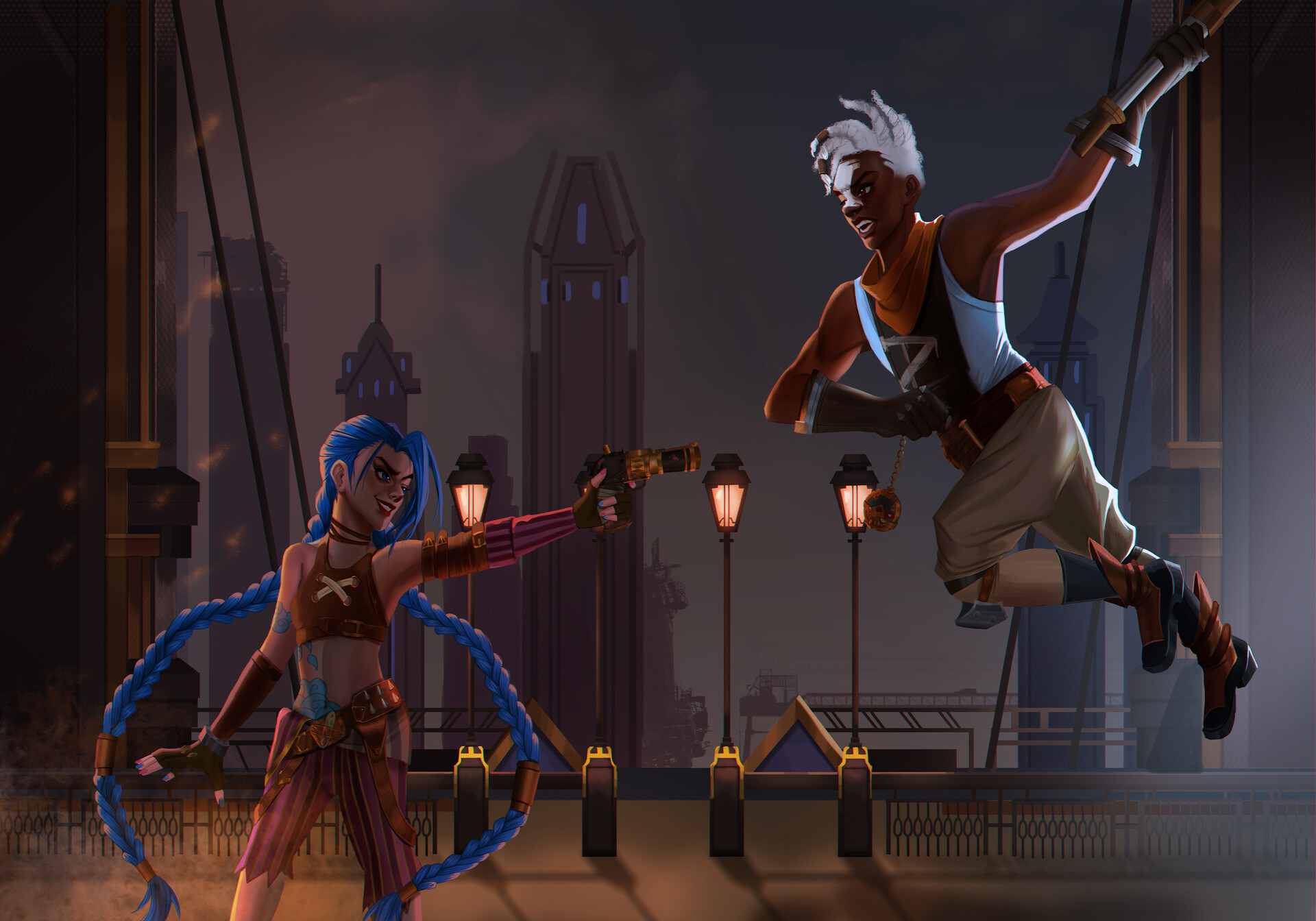 ArtStation - Arcane Fanart: Jinx and Ekko