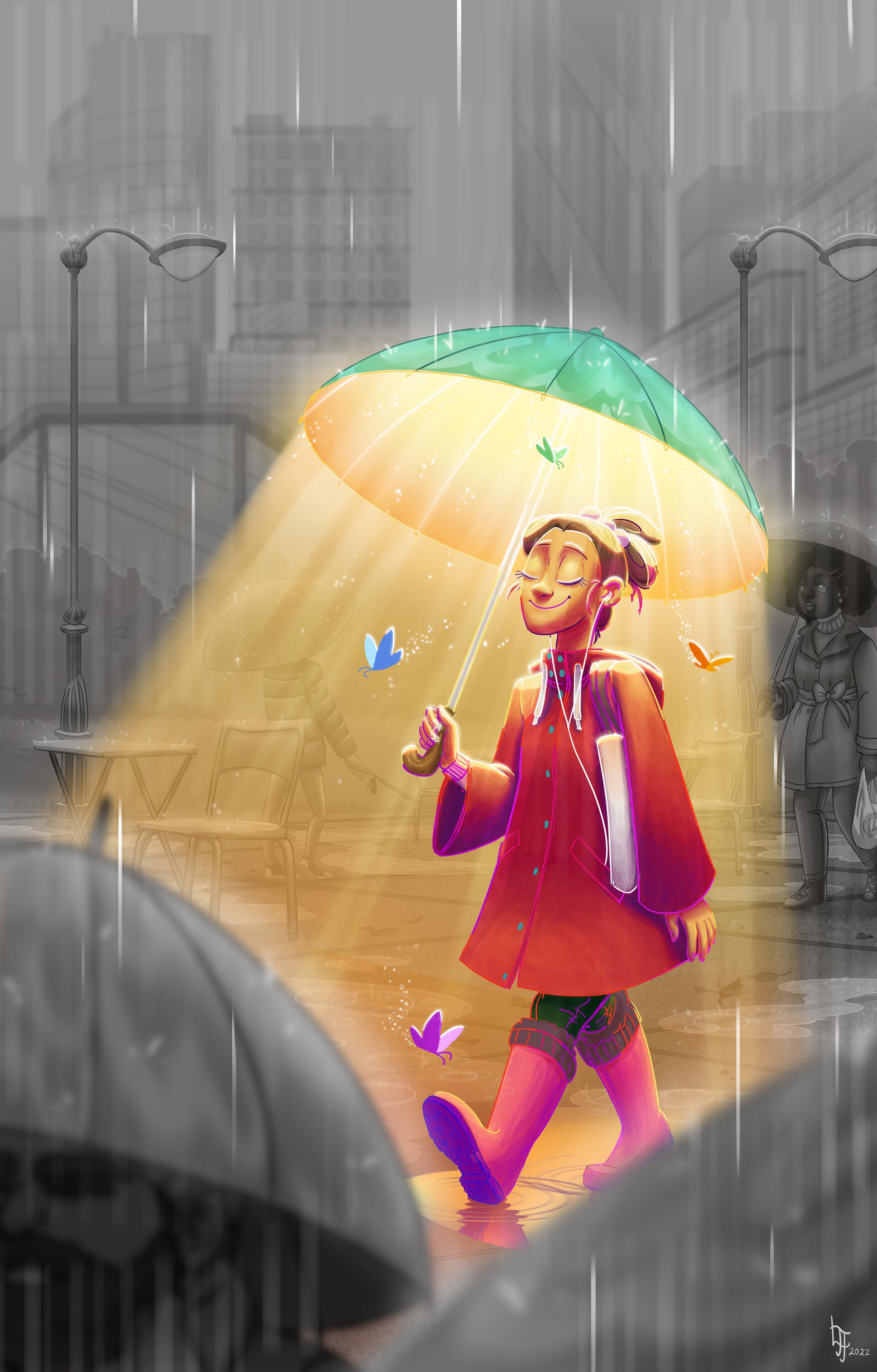 ArtStation - Colour in the Rain