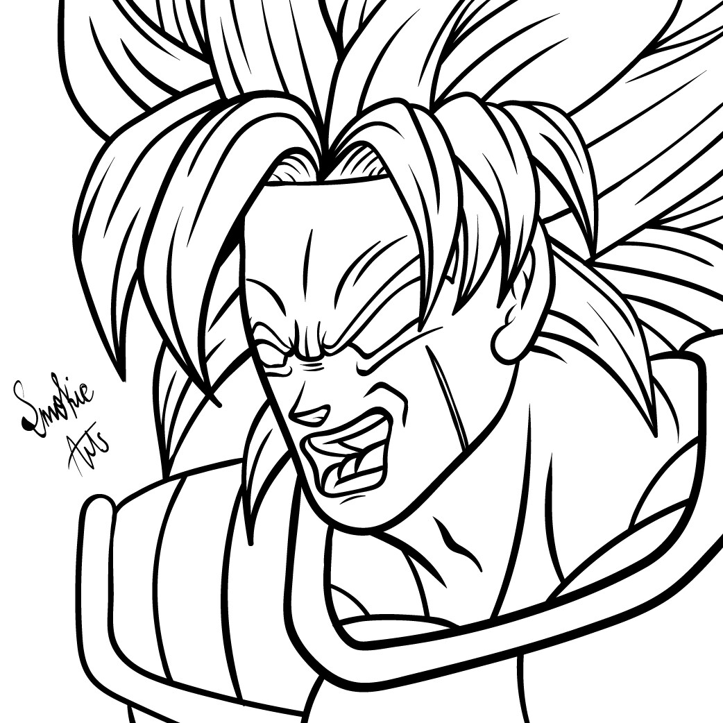 super saiyan broly coloring pages