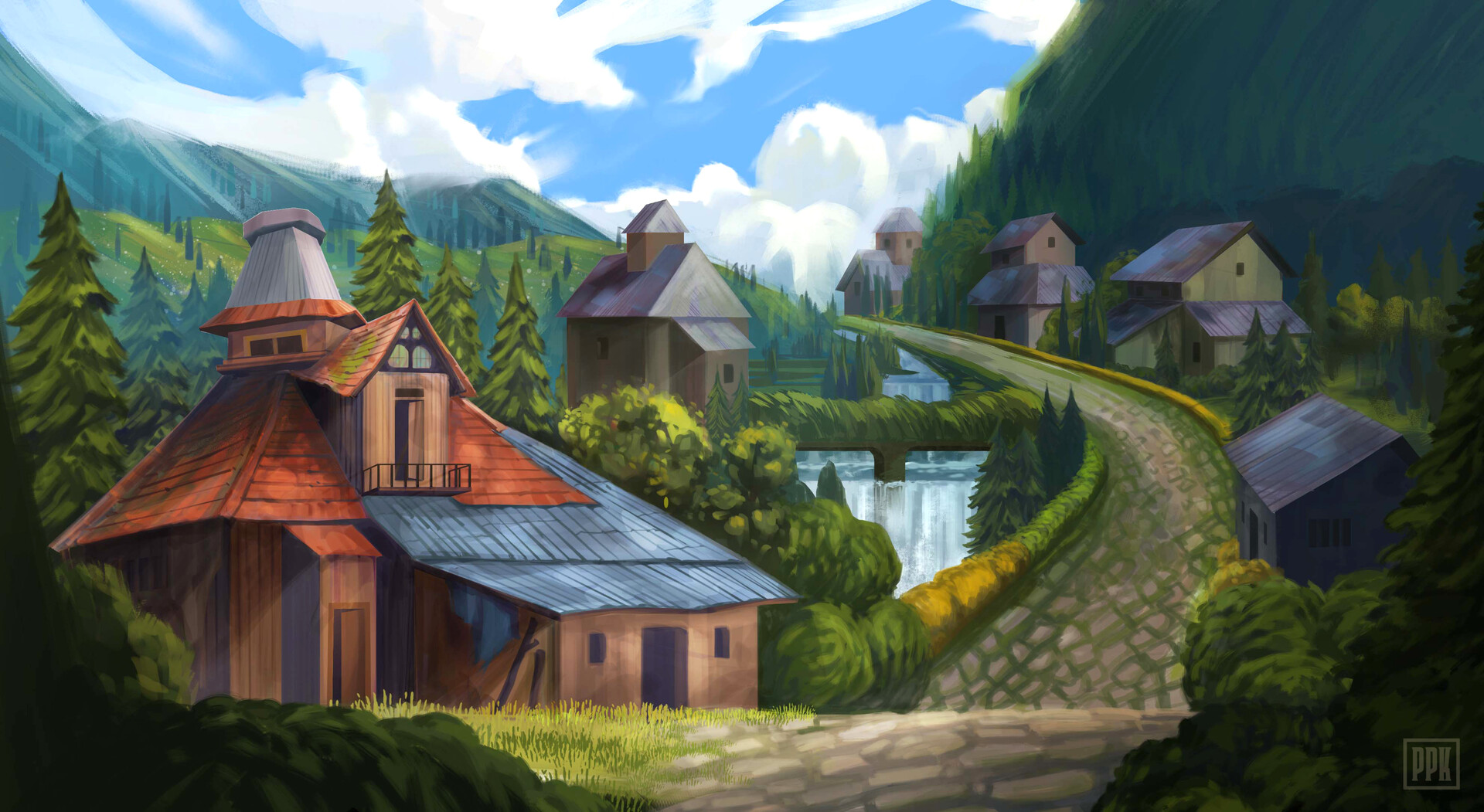 ArtStation - A beautiful village