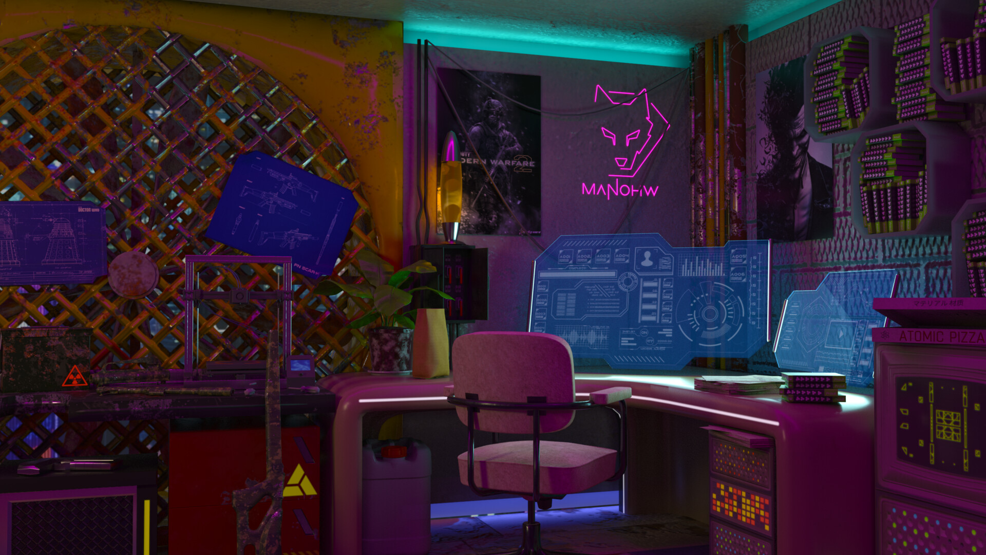 ArtStation - Hacker Room