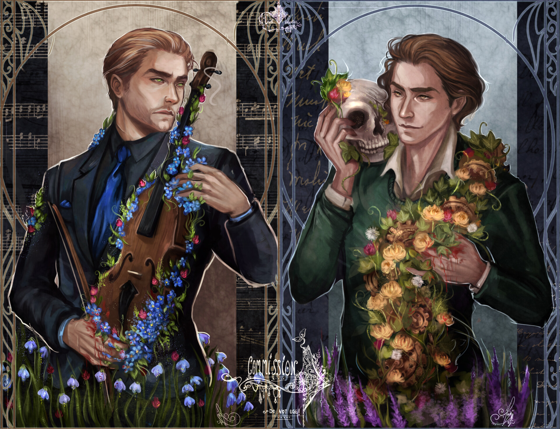 Lain Valentine - A Shared Sonata - Matching Tarot Card Design