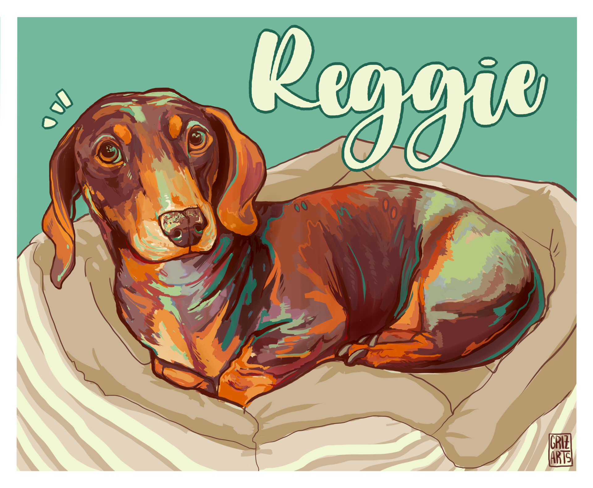 ArtStation - Reggie: Dog Commission