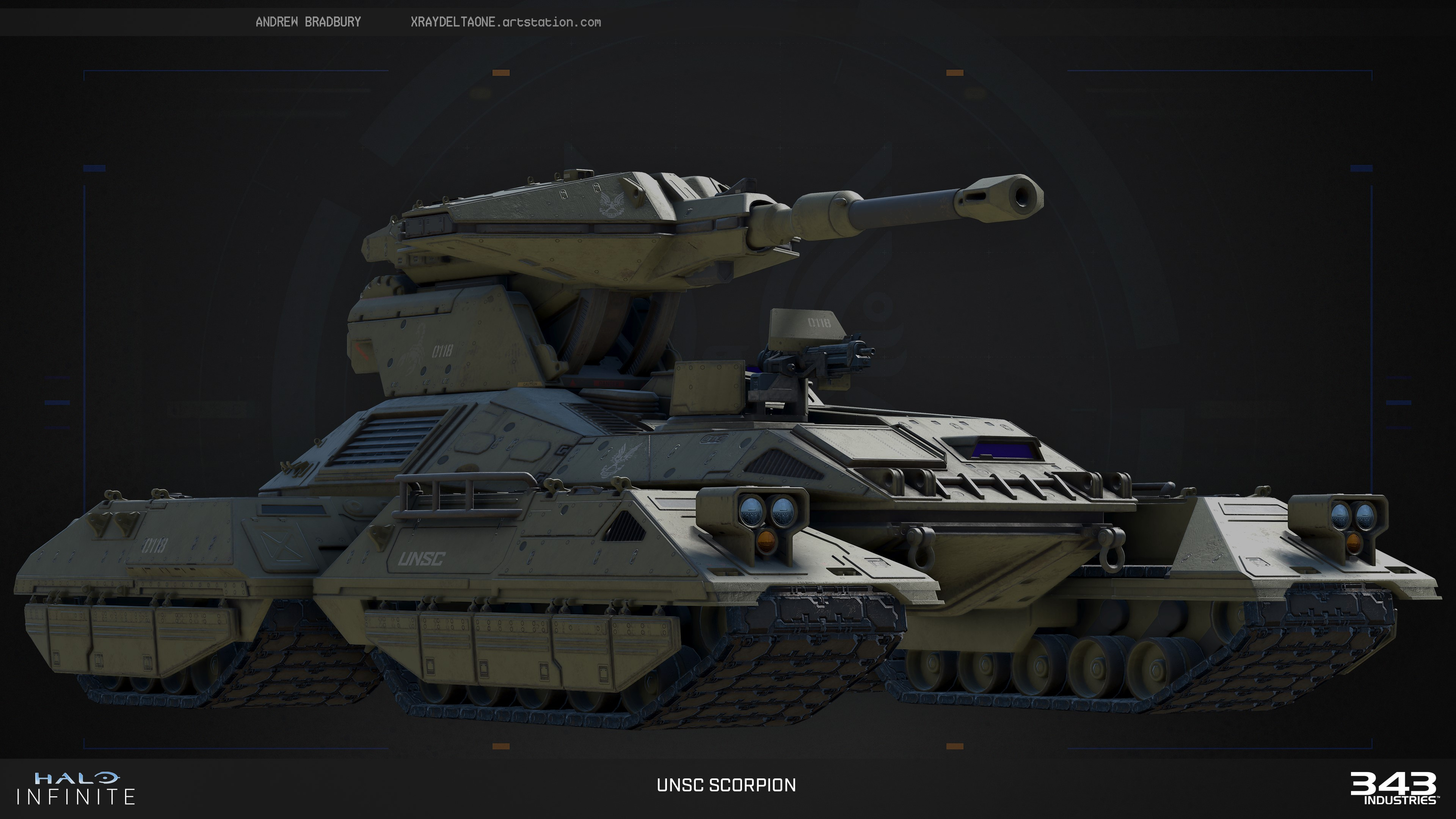 Andrew Bradbury Artstation - Halo Infinite UNSC Scorpion