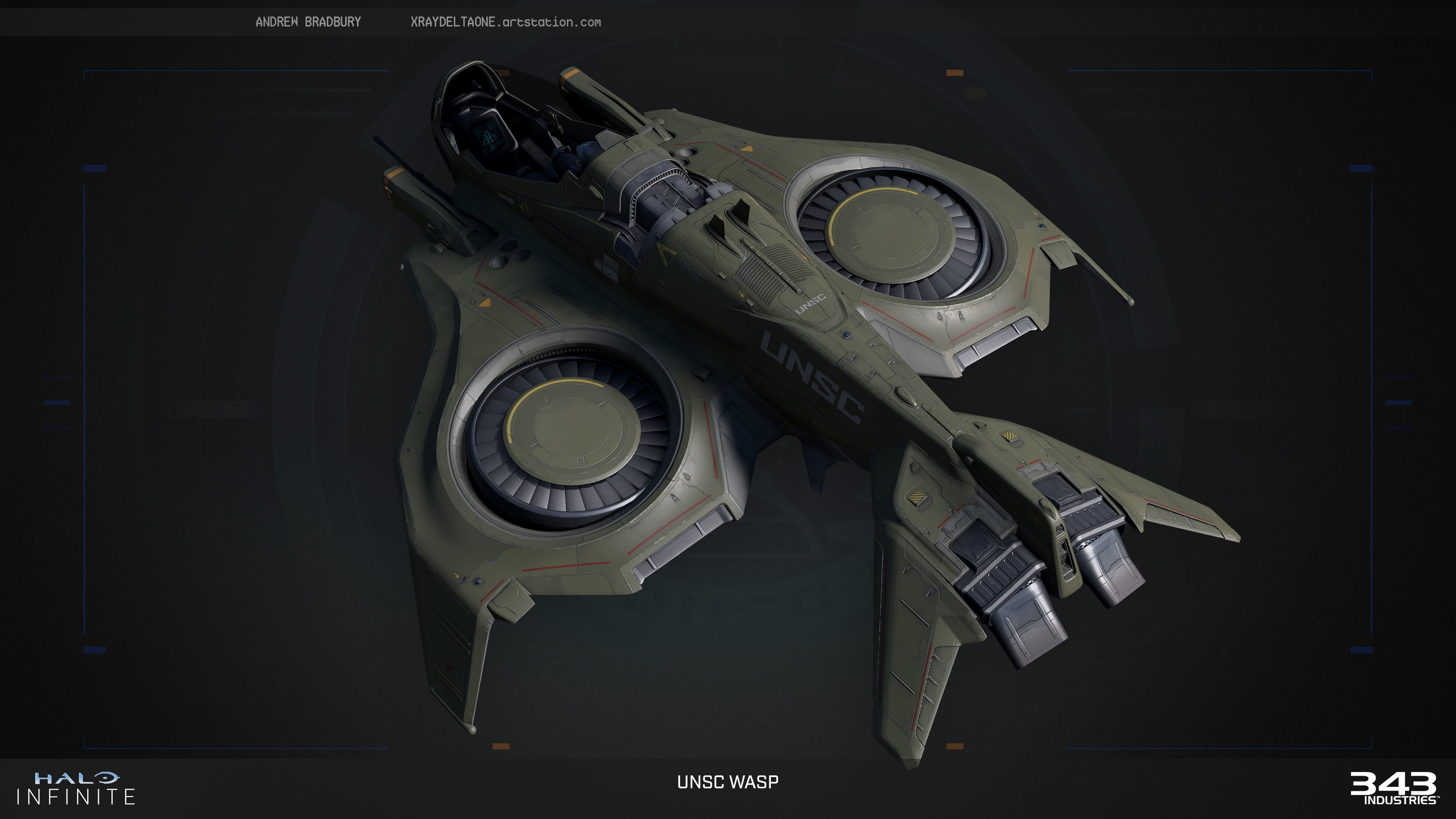 Andrew Bradbury Artstation - Halo Infinite UNSC Wasp in-game