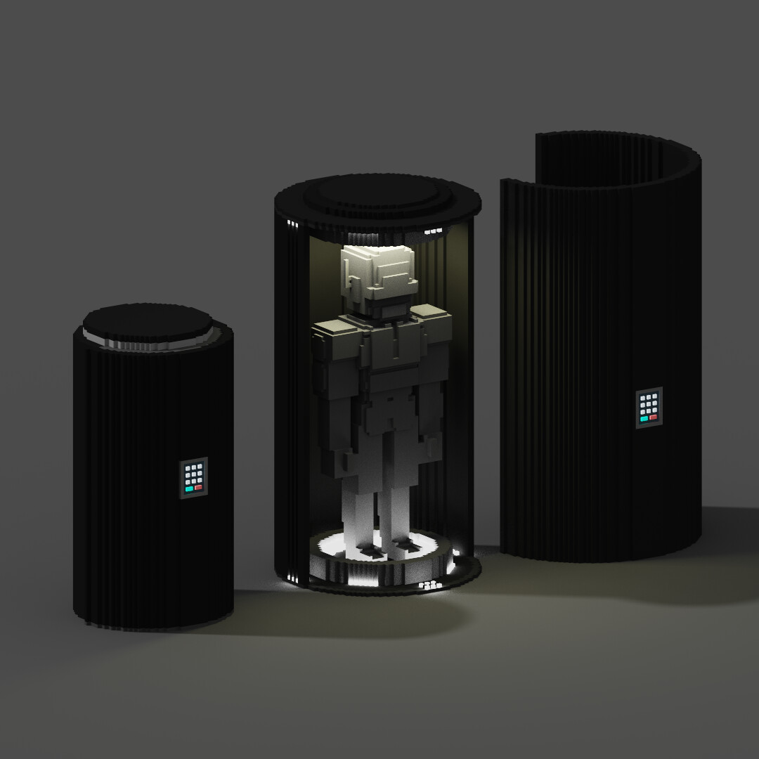 ArtStation - The sandbox voxel suit case