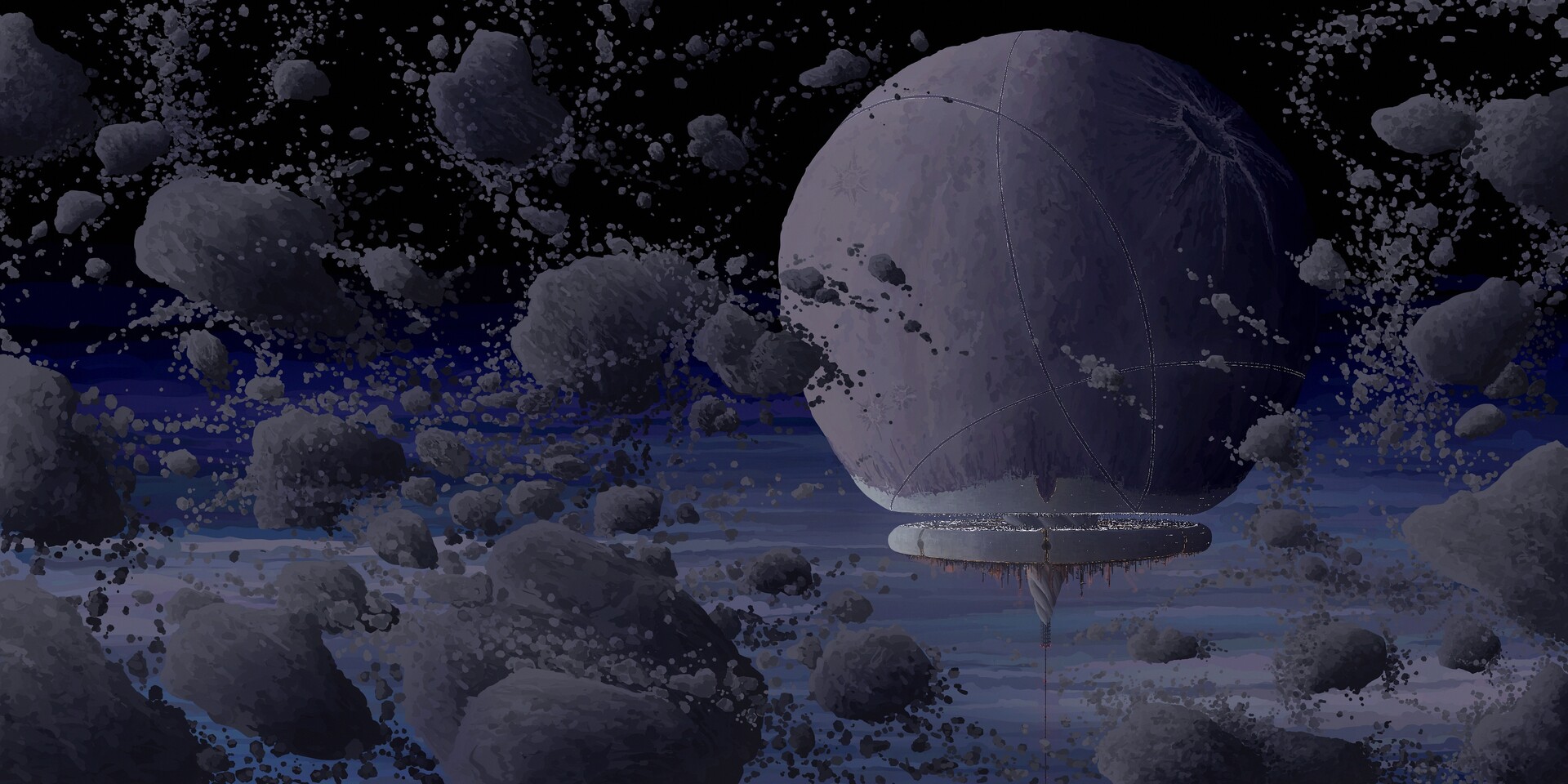 ArtStation - Glacial Colony - Space Elevator