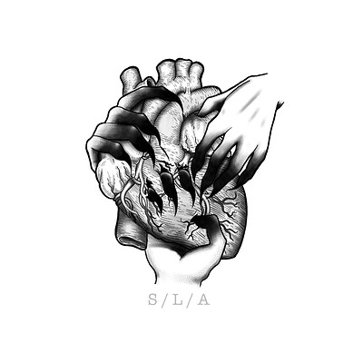 Hand Crushing Heart Drawing