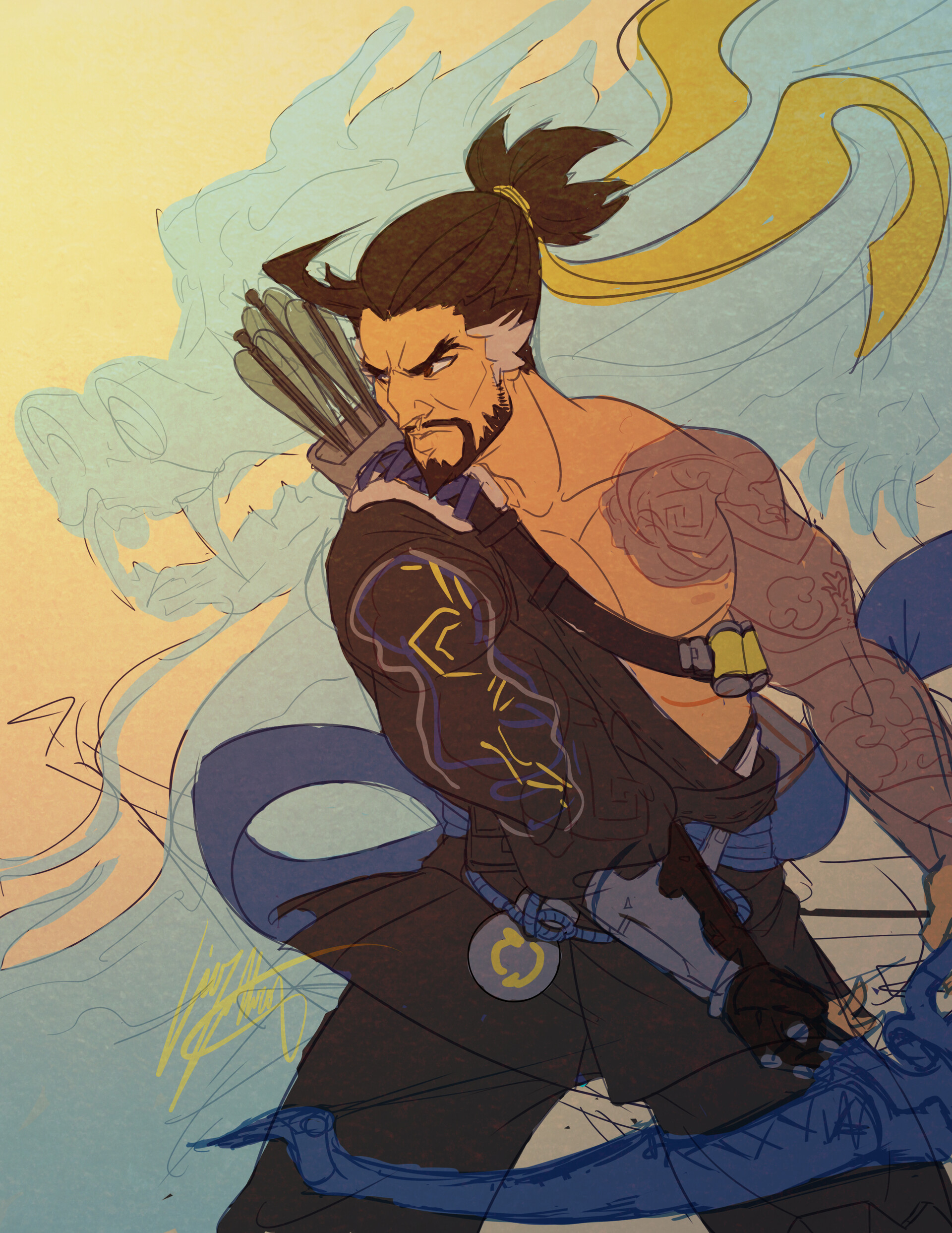 ArtStation - Hanzo WIP