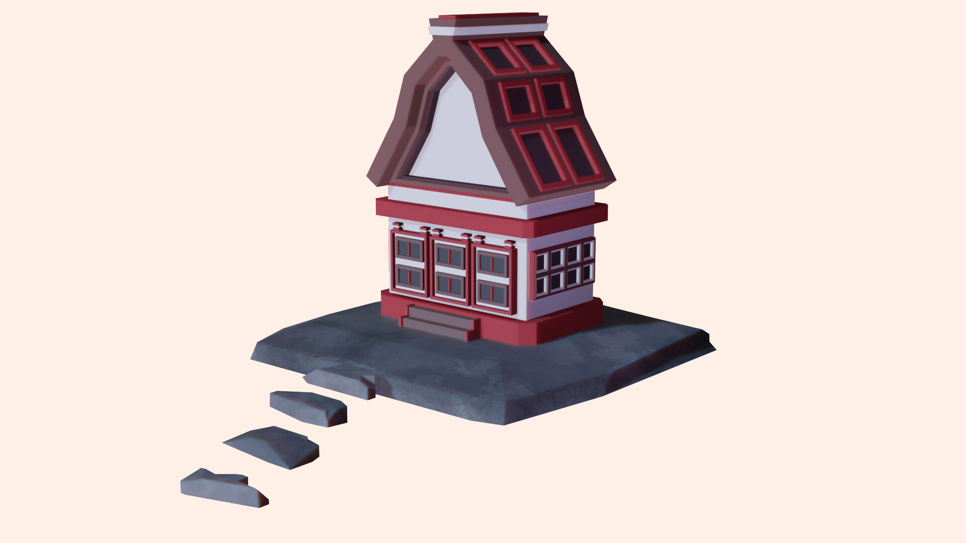 ArtStation - • Temple low poly