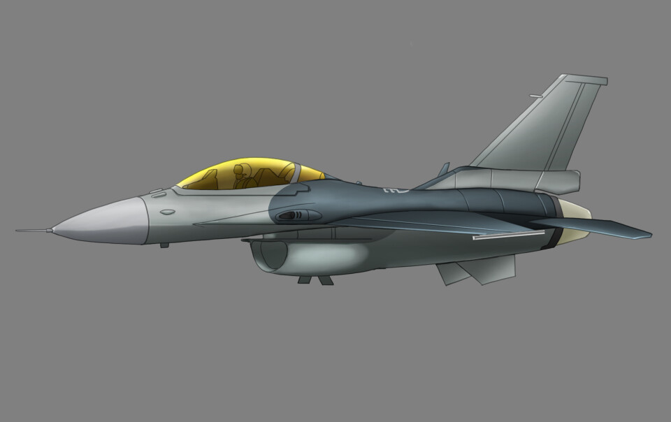 ArtStation - F-16C Super Robot Wars Style