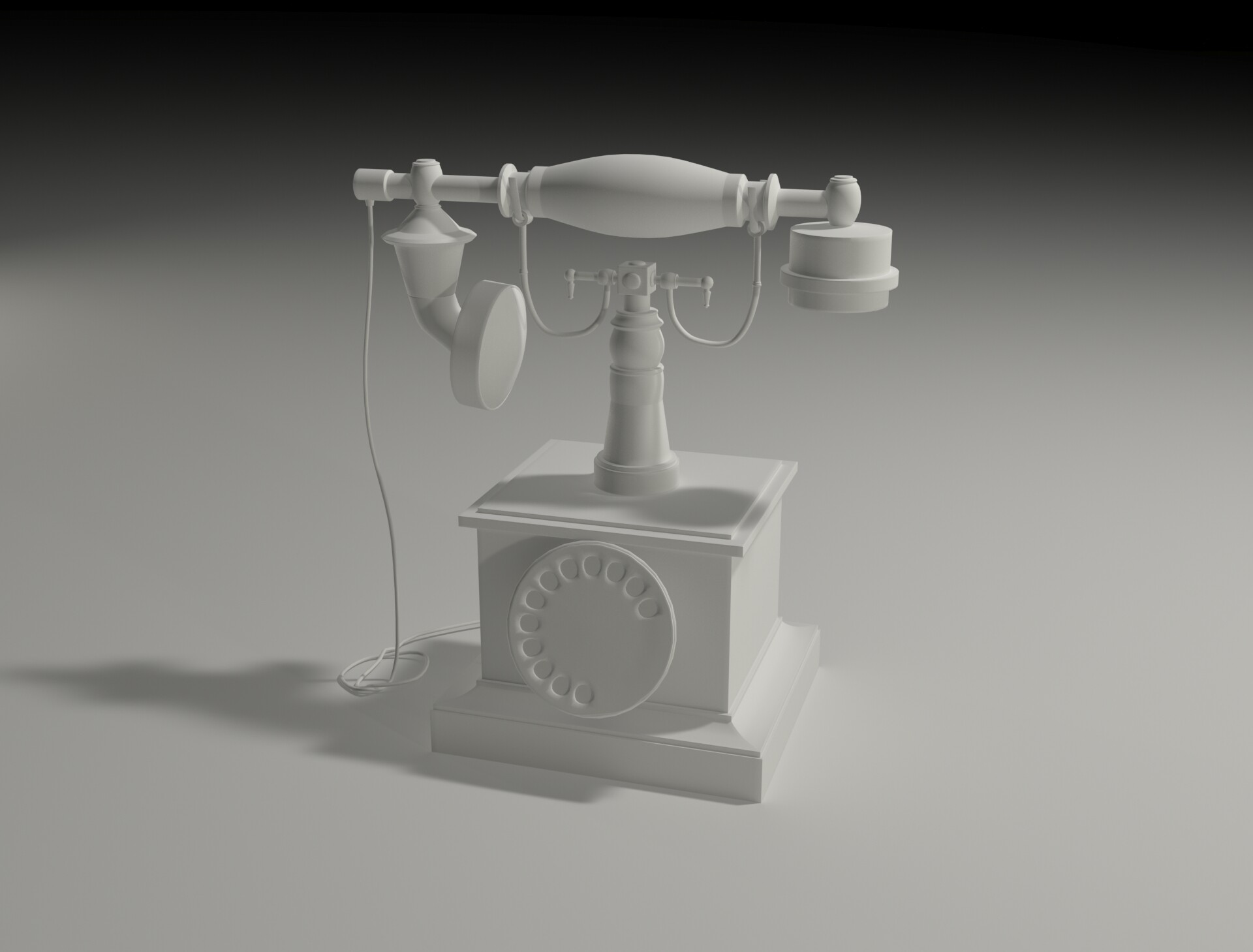 ArtStation - Classic Telephone - prop - clayrender - Highpoly
