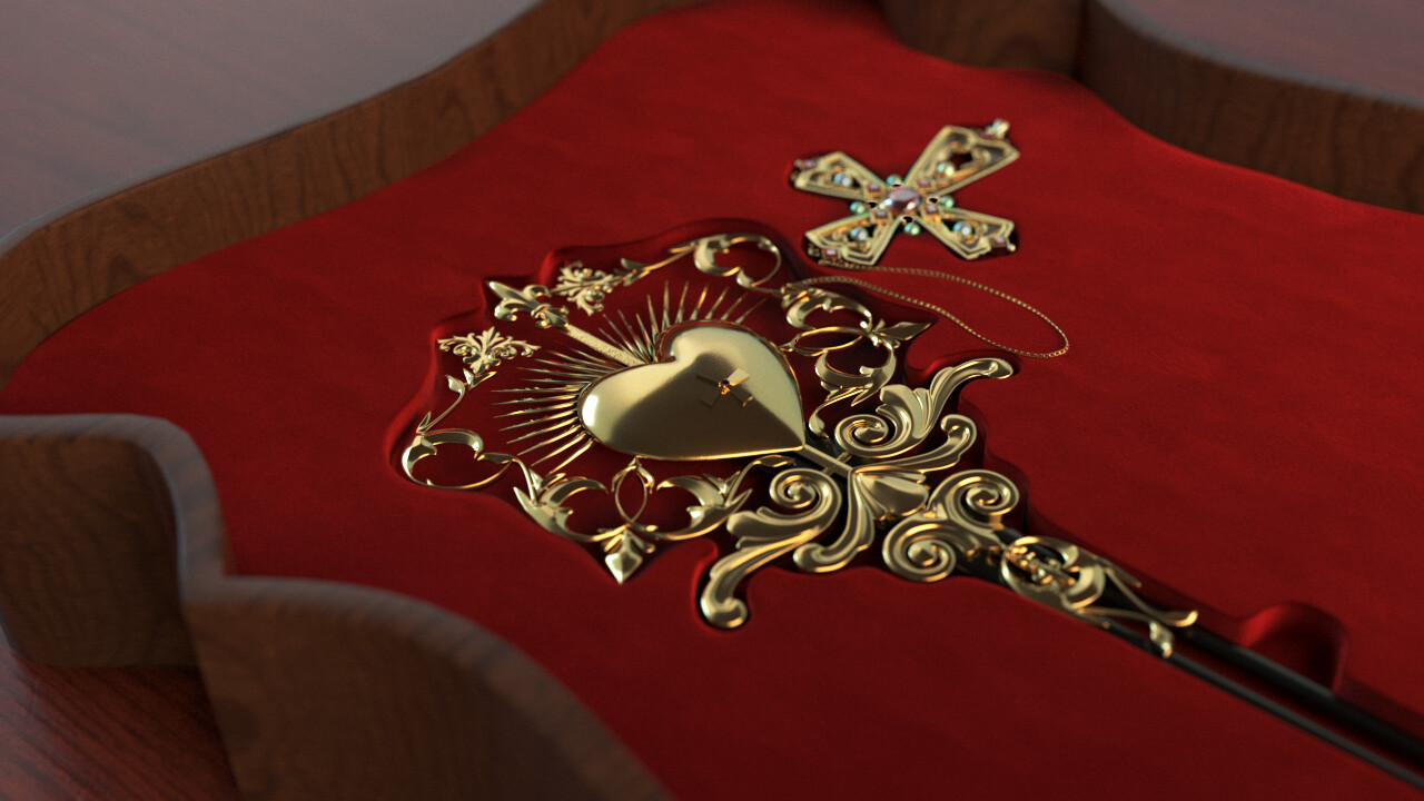 ArtStation - Christian Hair Brooch