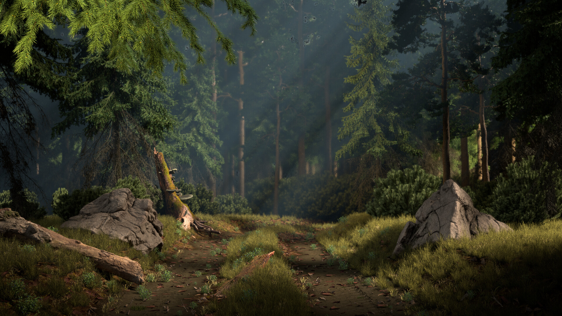 ArtStation - forest road