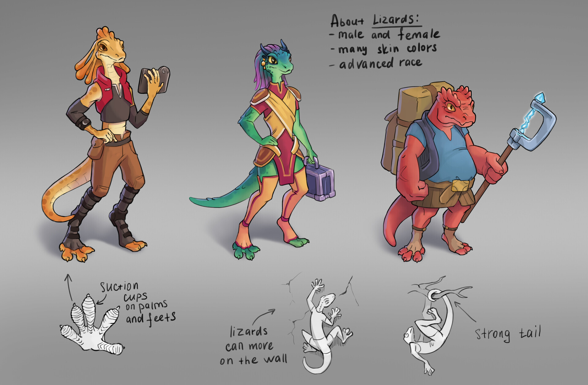 ArtStation - Lizard race concept