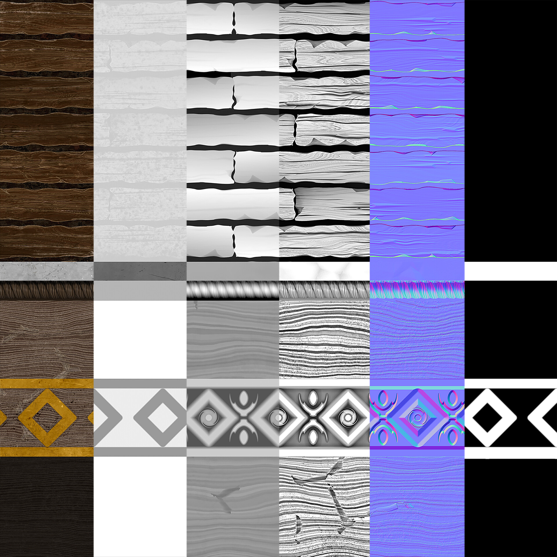 Travis Reid - Stylised - Trim Sheet Materials