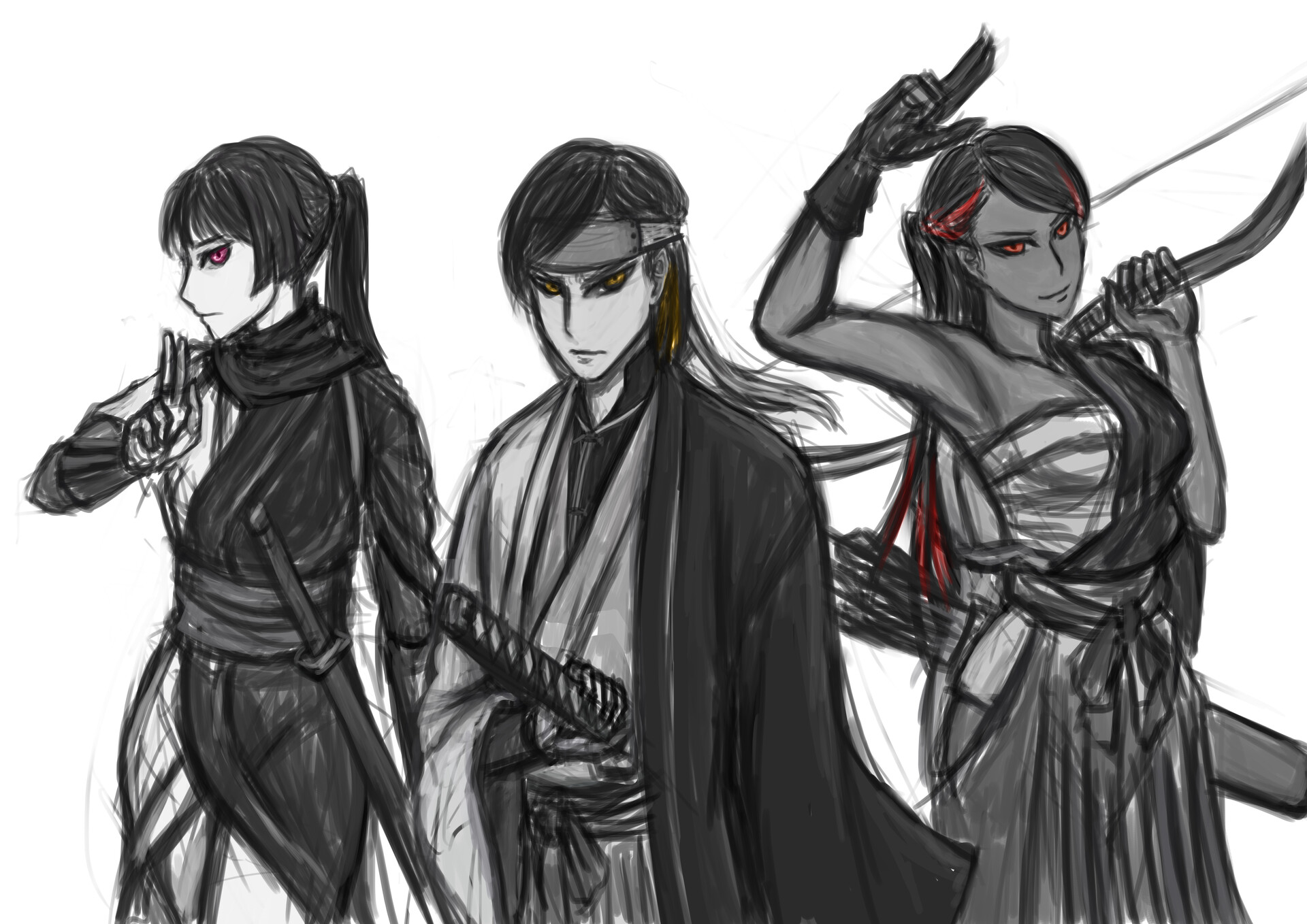 ArtStation - NPC and Weapons for Oriental Themed D&D Campaign