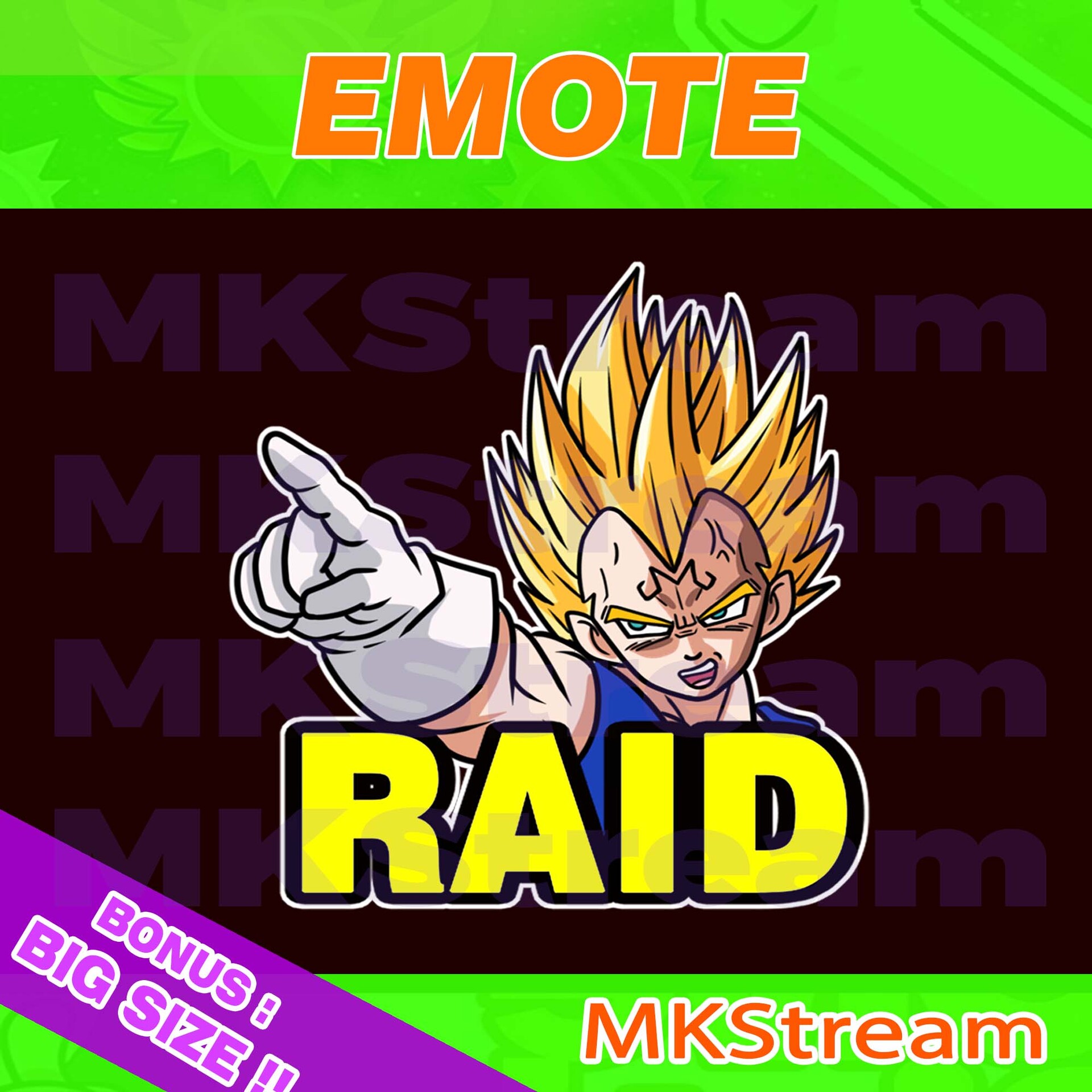 ArtStation - Twitch emotes super majin vegeta raid