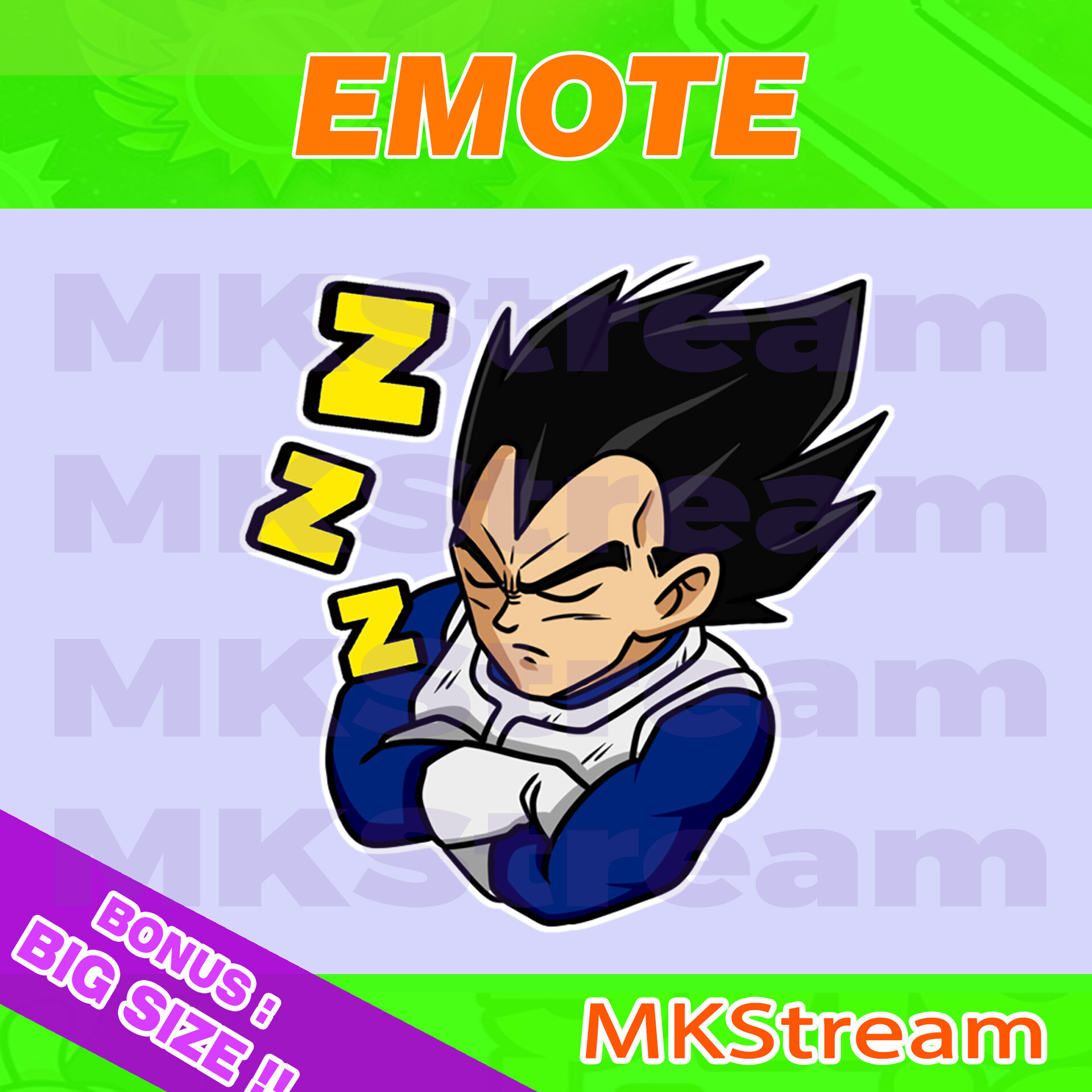 ArtStation - Twitch emotes vegeta sleep