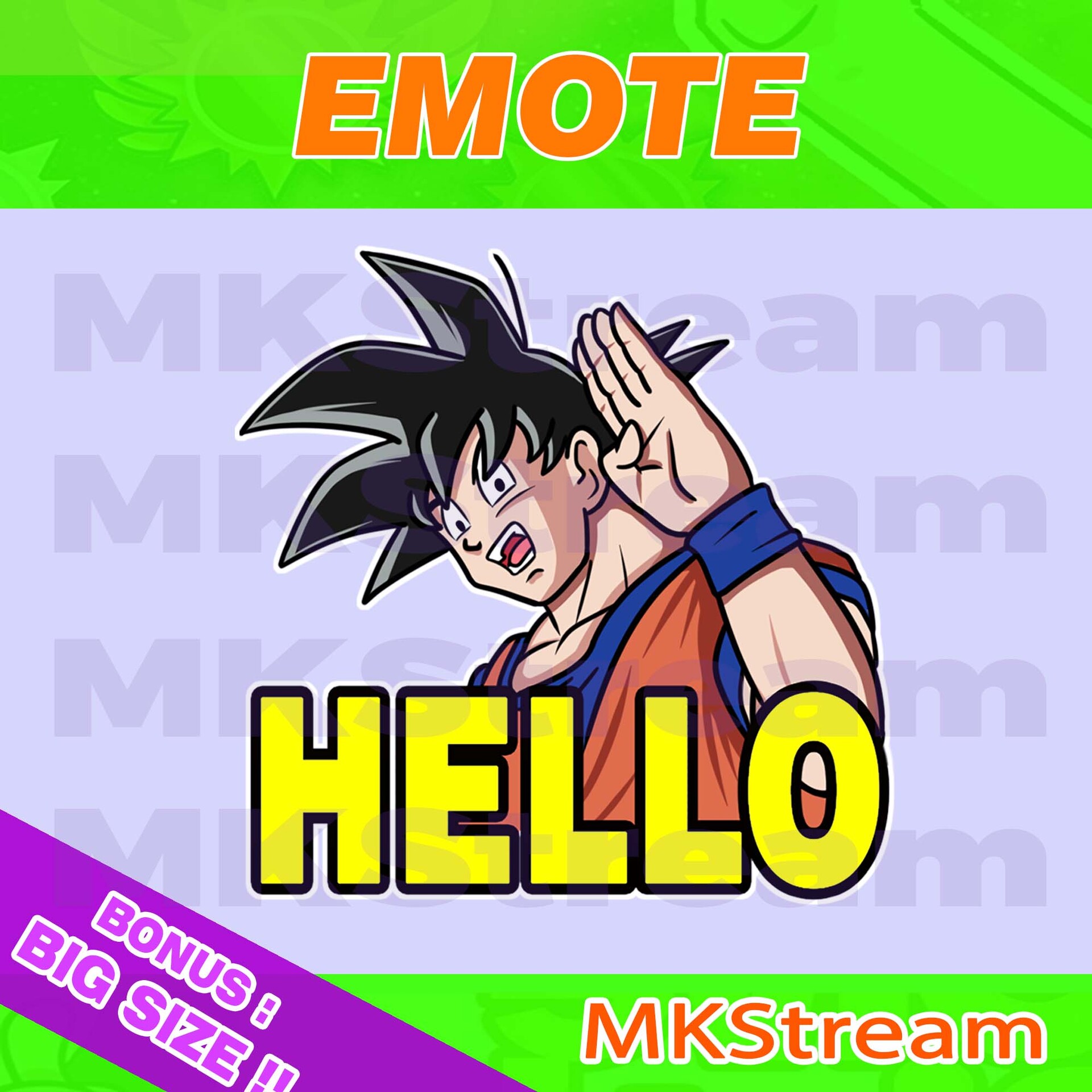 ArtStation - Twitch emotes goku hello