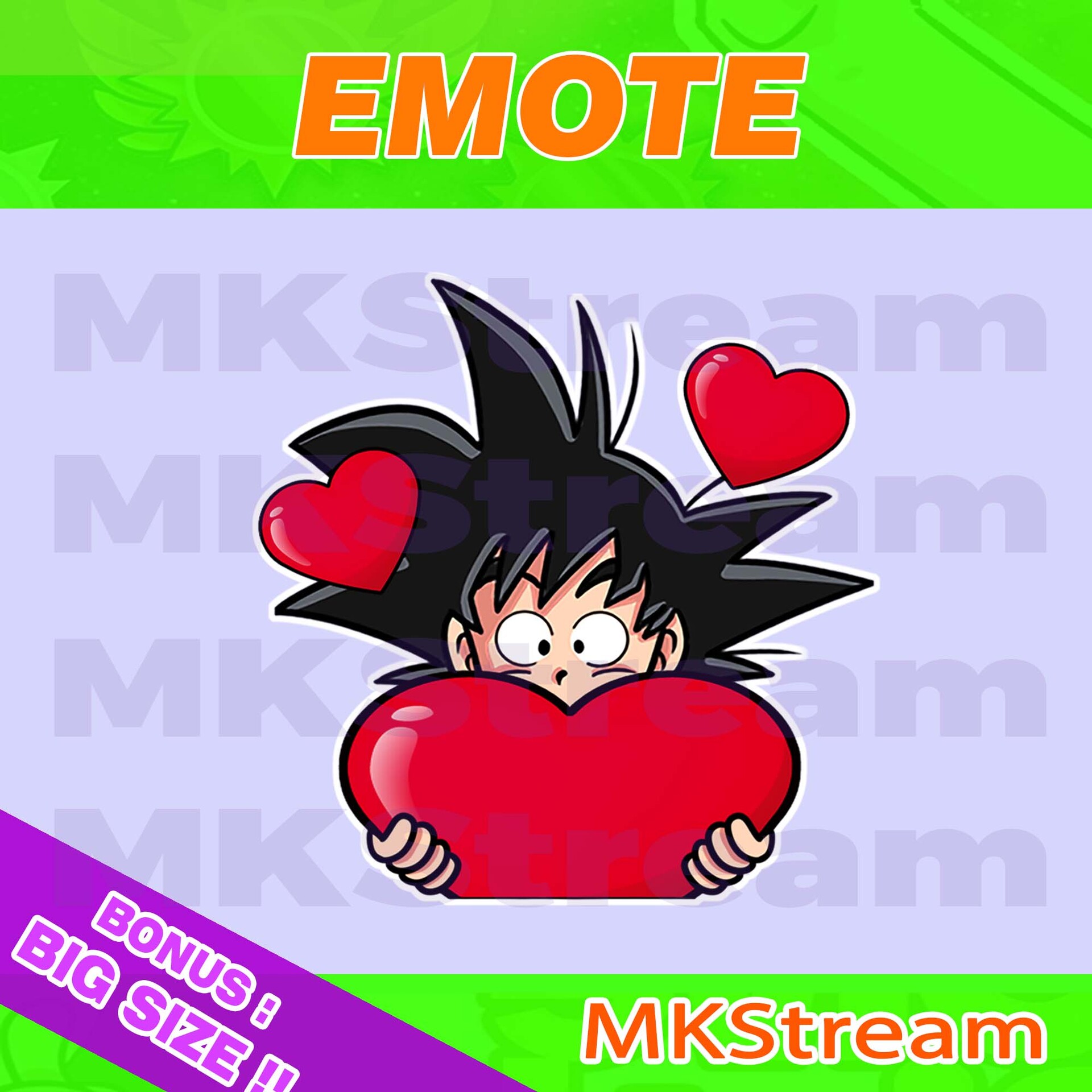 ArtStation - Twitch emotes kid goku love