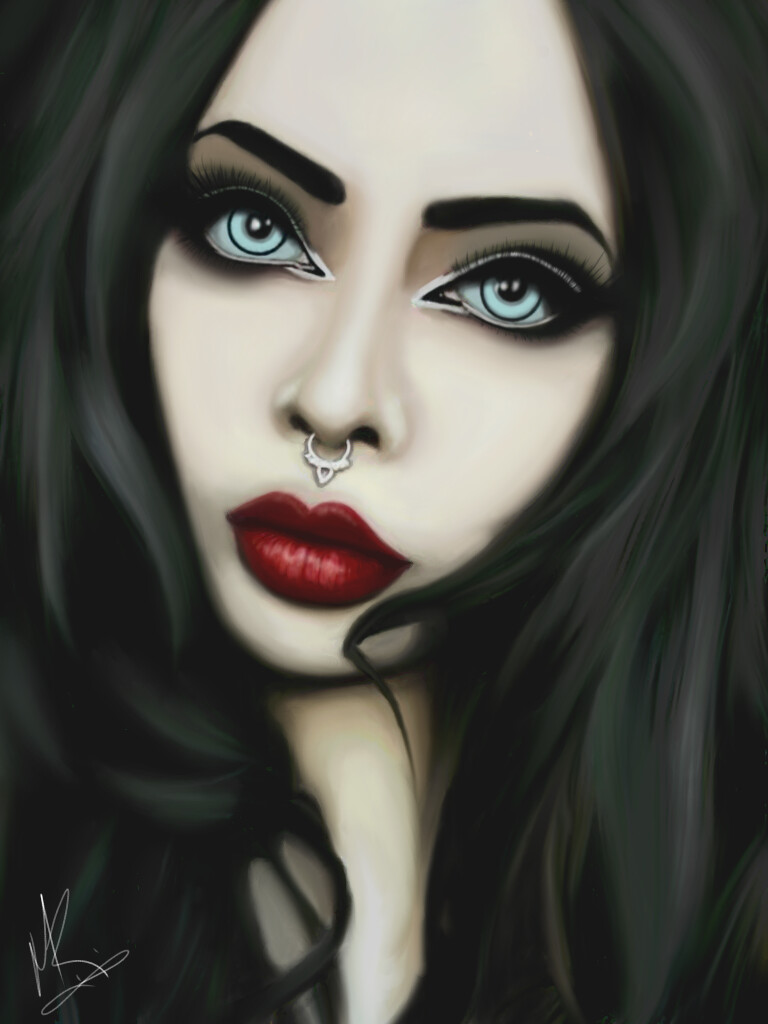 ArtStation - Goth Girl Portrait