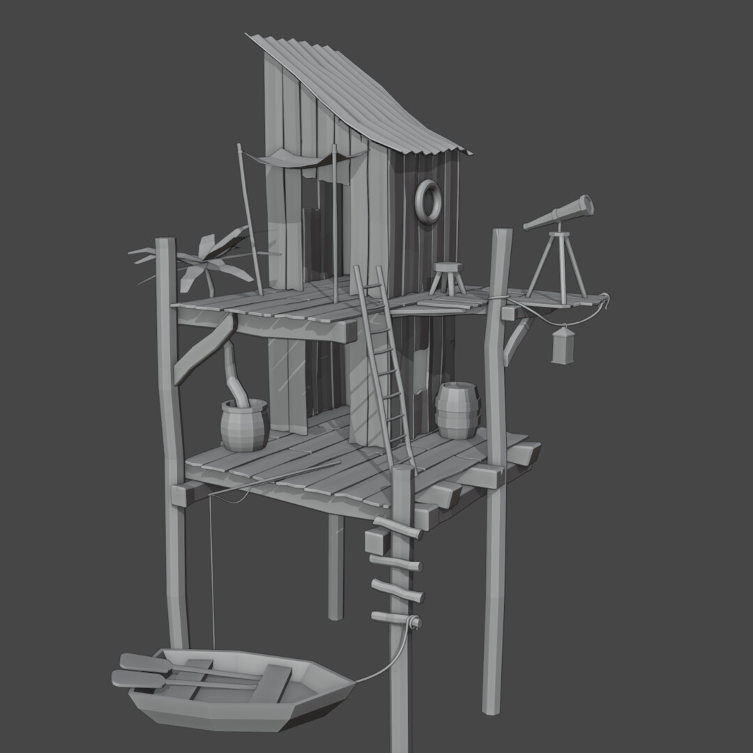 Mike Evans - Low Poly Sea Shack Scene