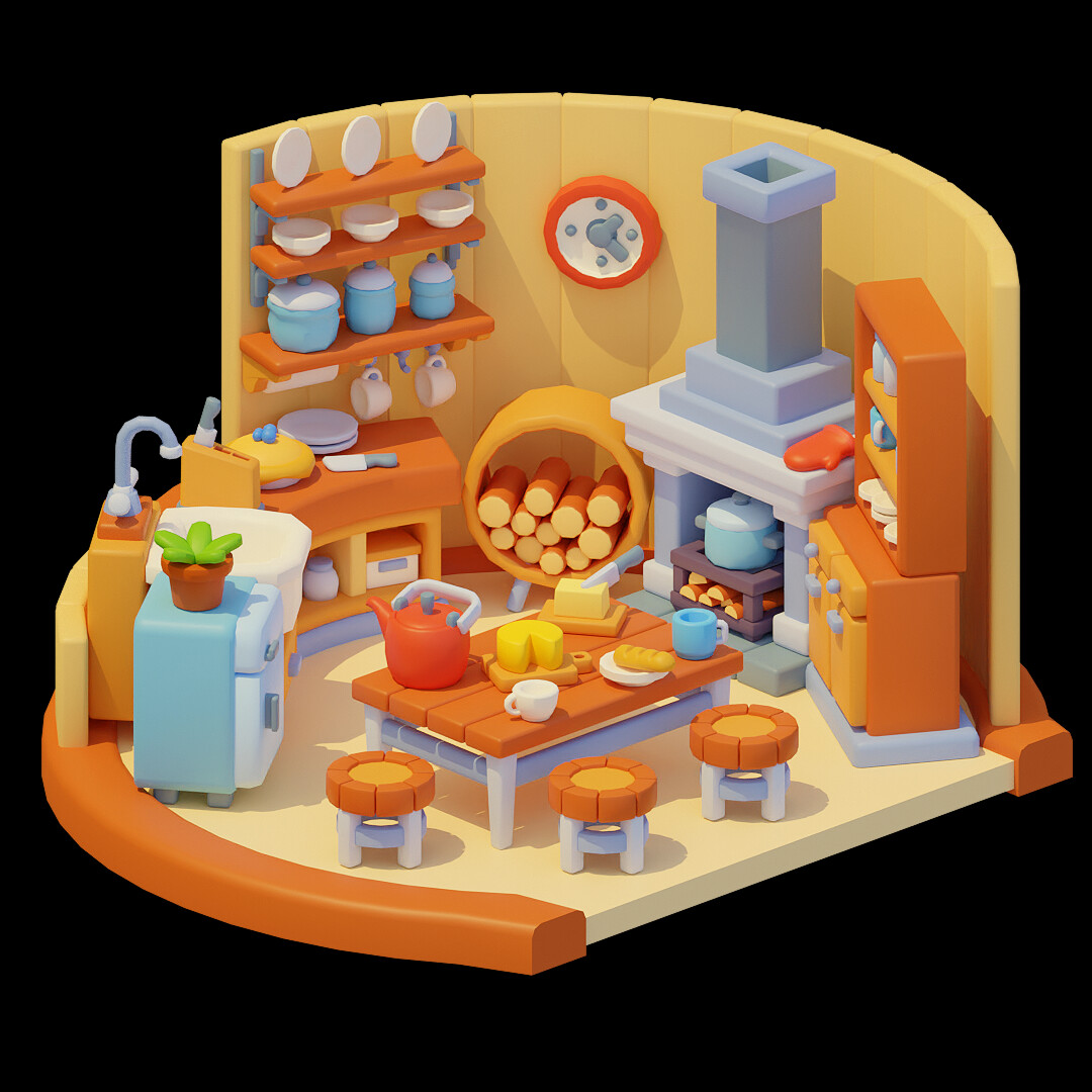 ArtStation - Country House Kitchen