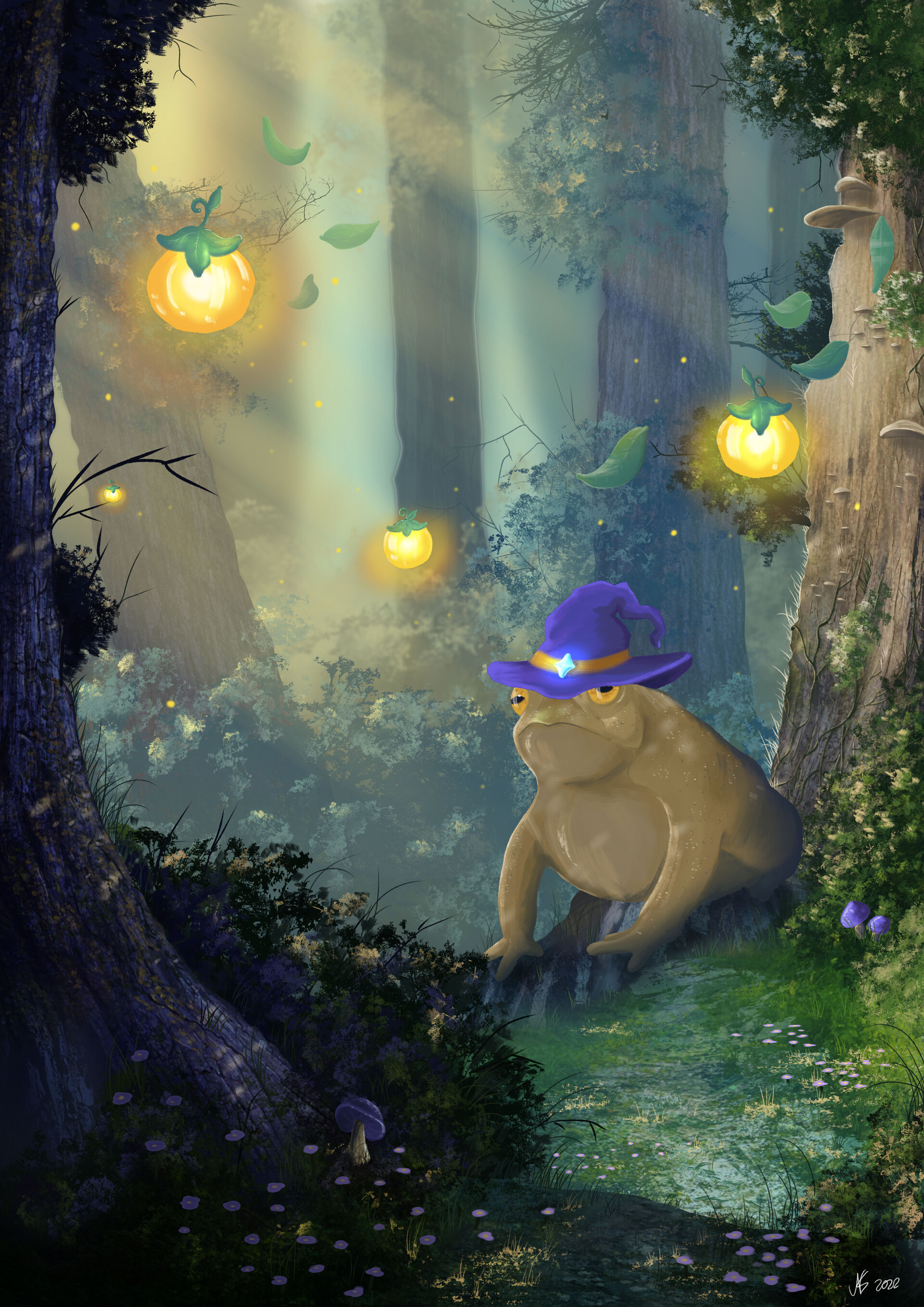 ArtStation - WIZARD FROG FOREST