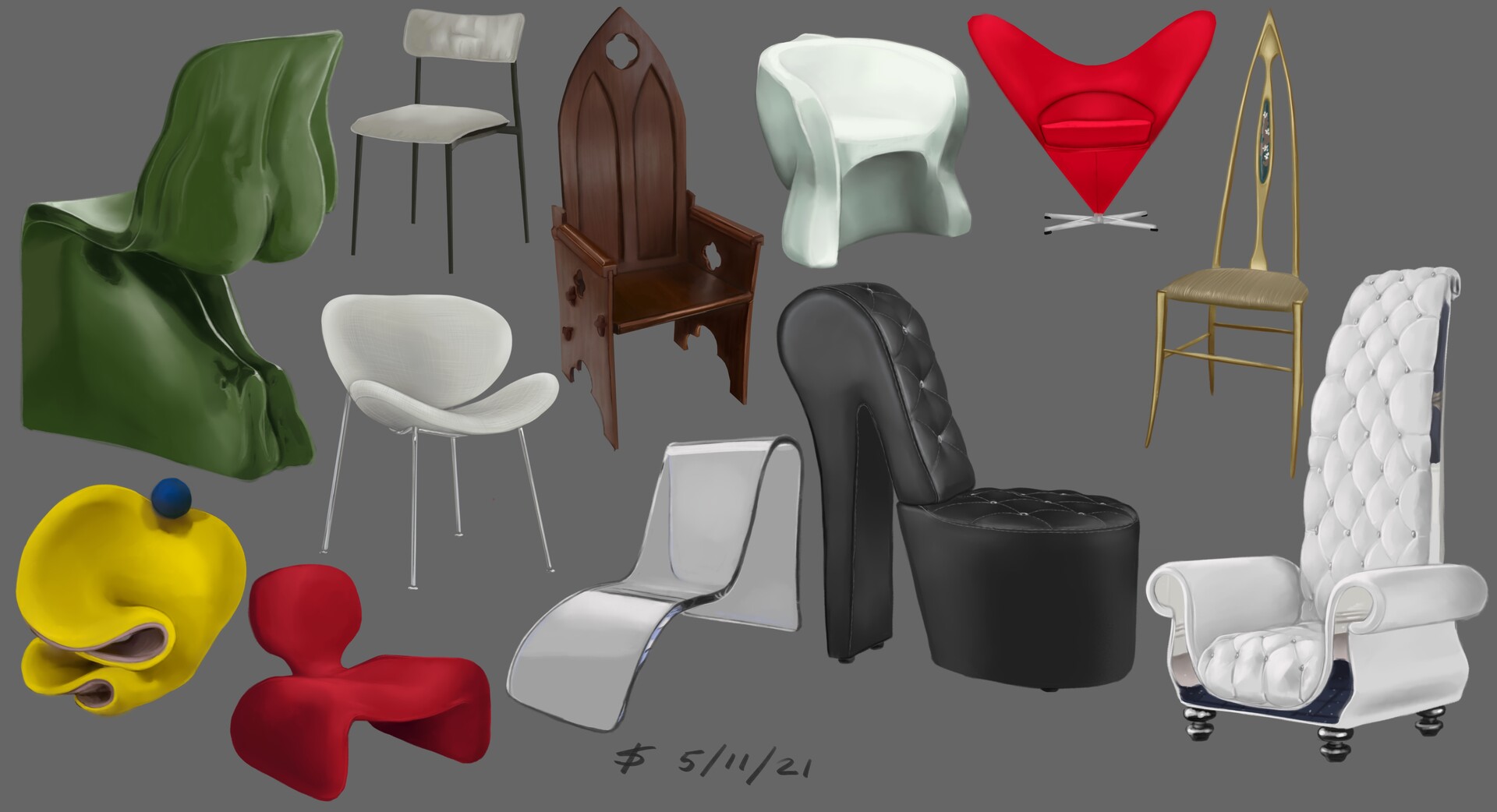 ArtStation - Chair Paintings