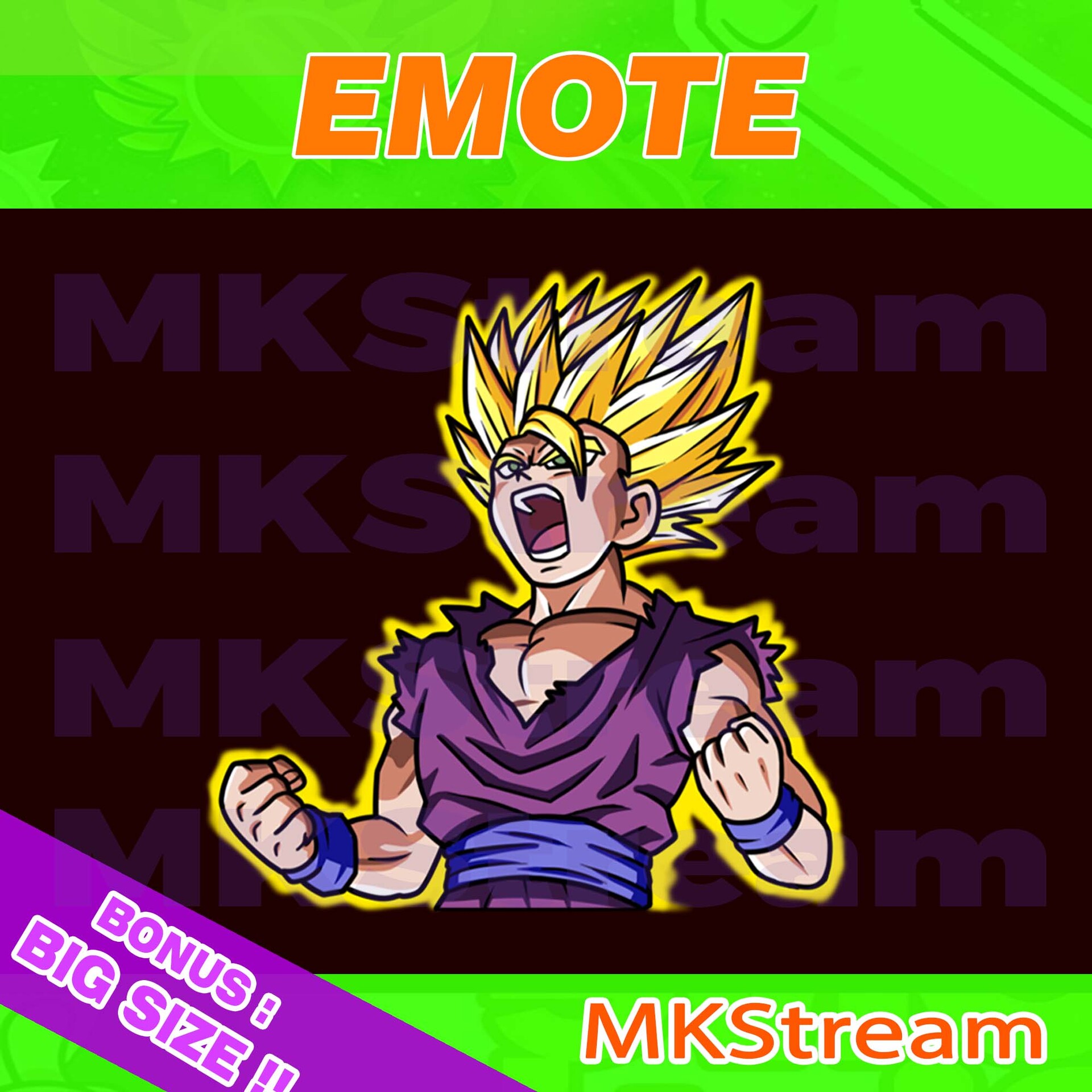 ArtStation - Twitch emotes super gohan rage