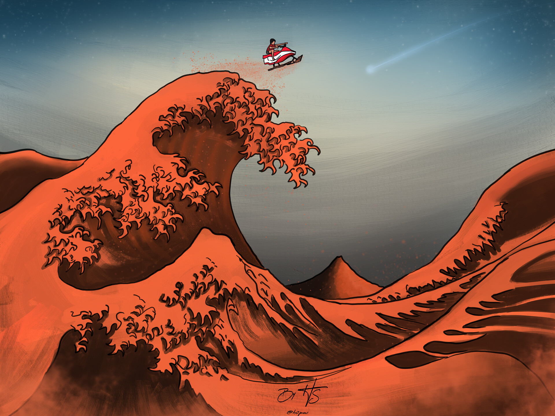ArtStation - Great wave of the desert