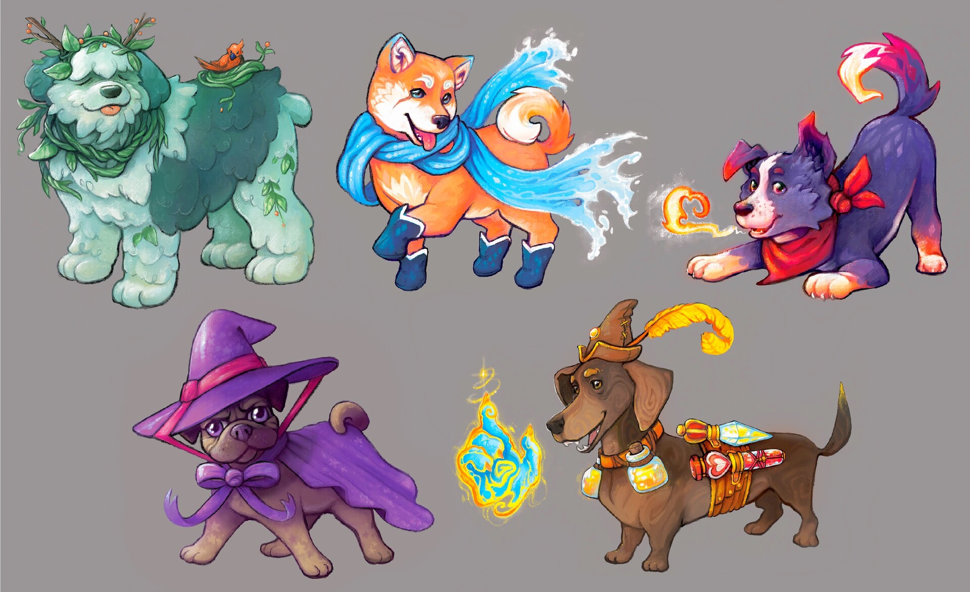ArtStation - Potions & Puppies - Character & Potion illustrations