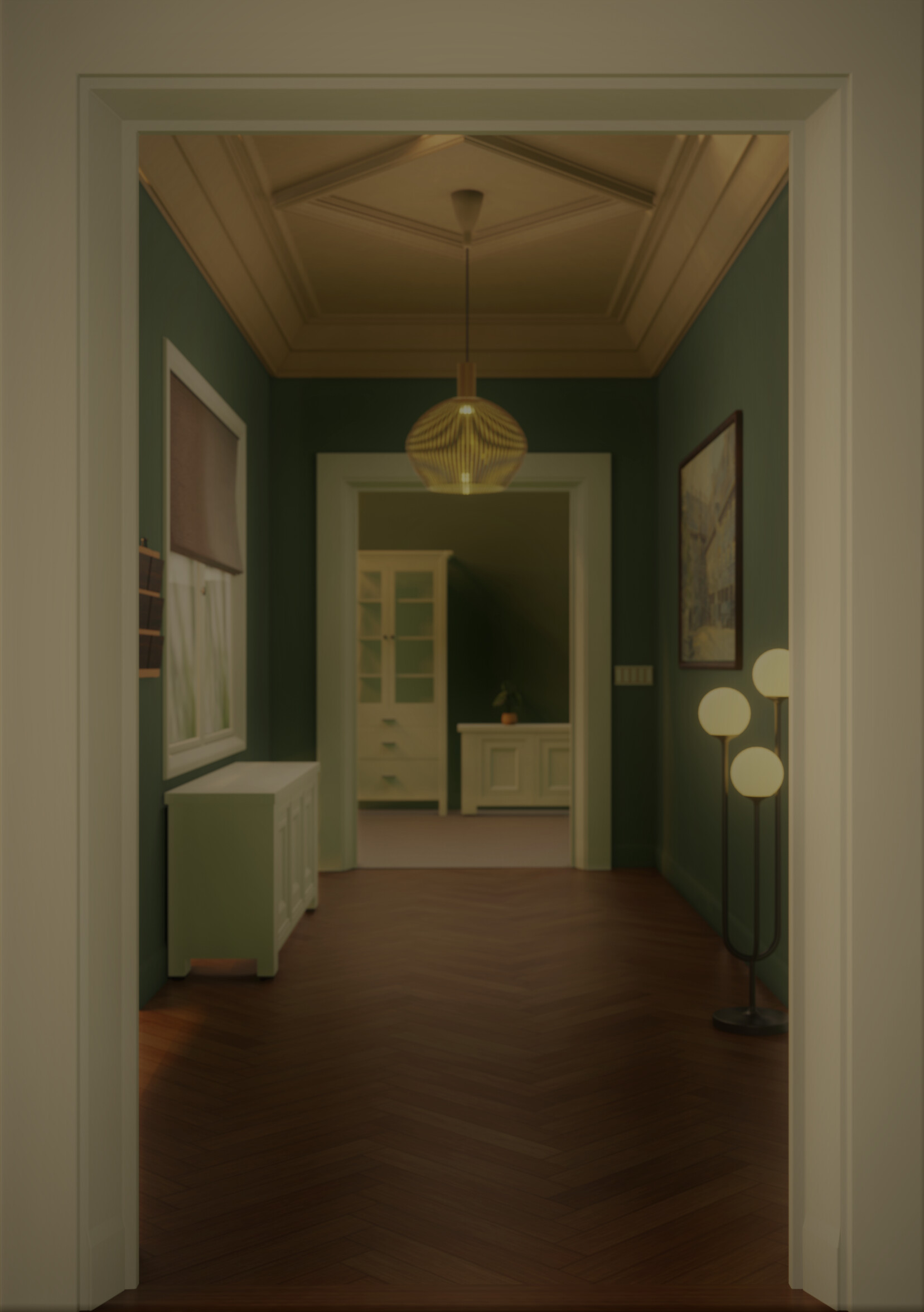 ArtStation - Hallway archviz