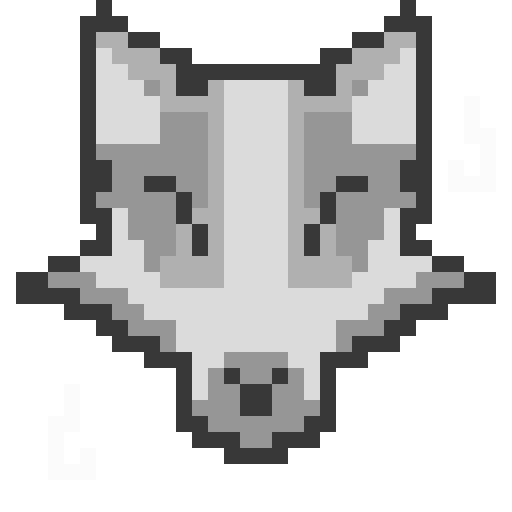 Wolf Head Pixel Art