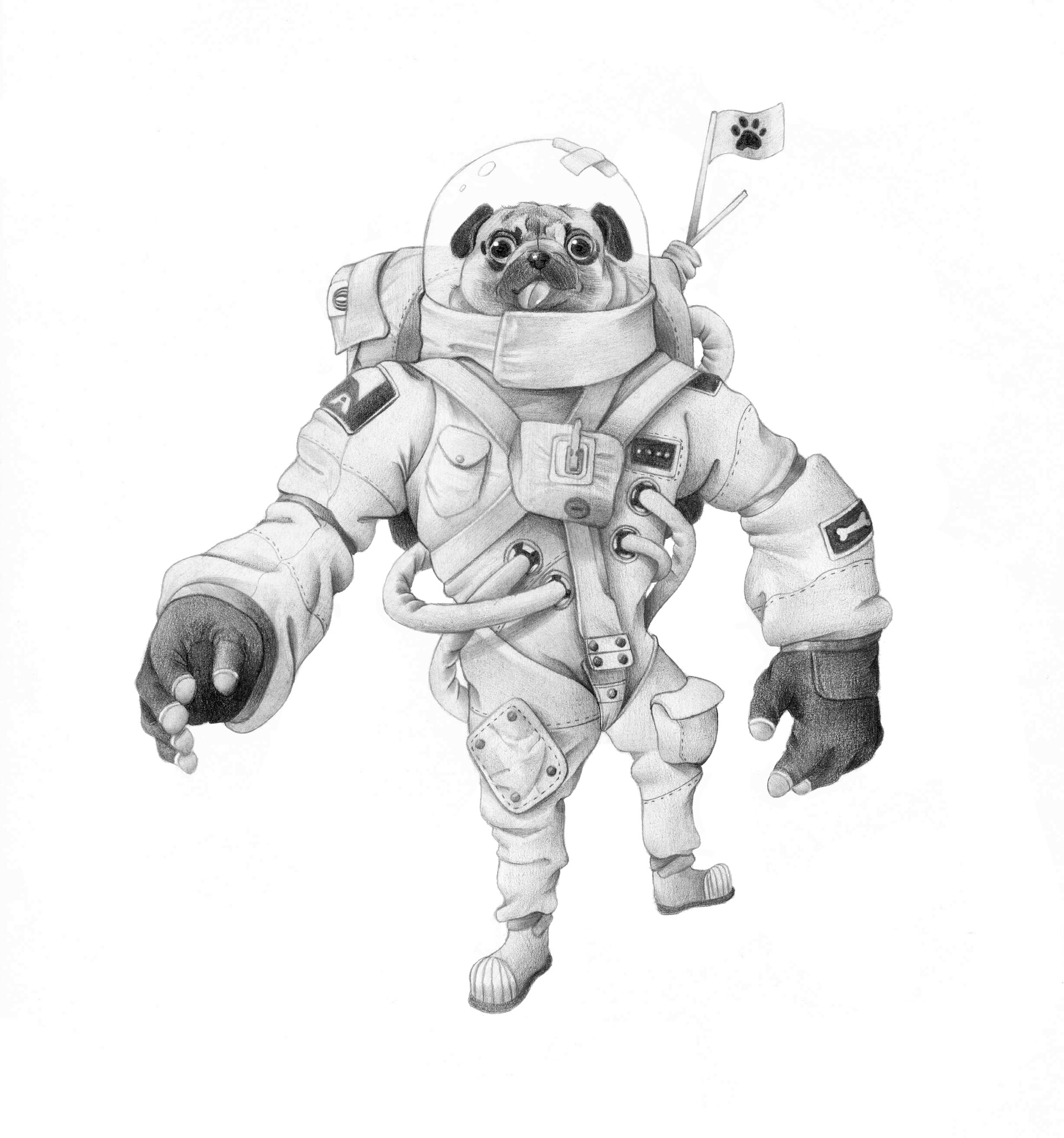 ArtStation - pug astronaut